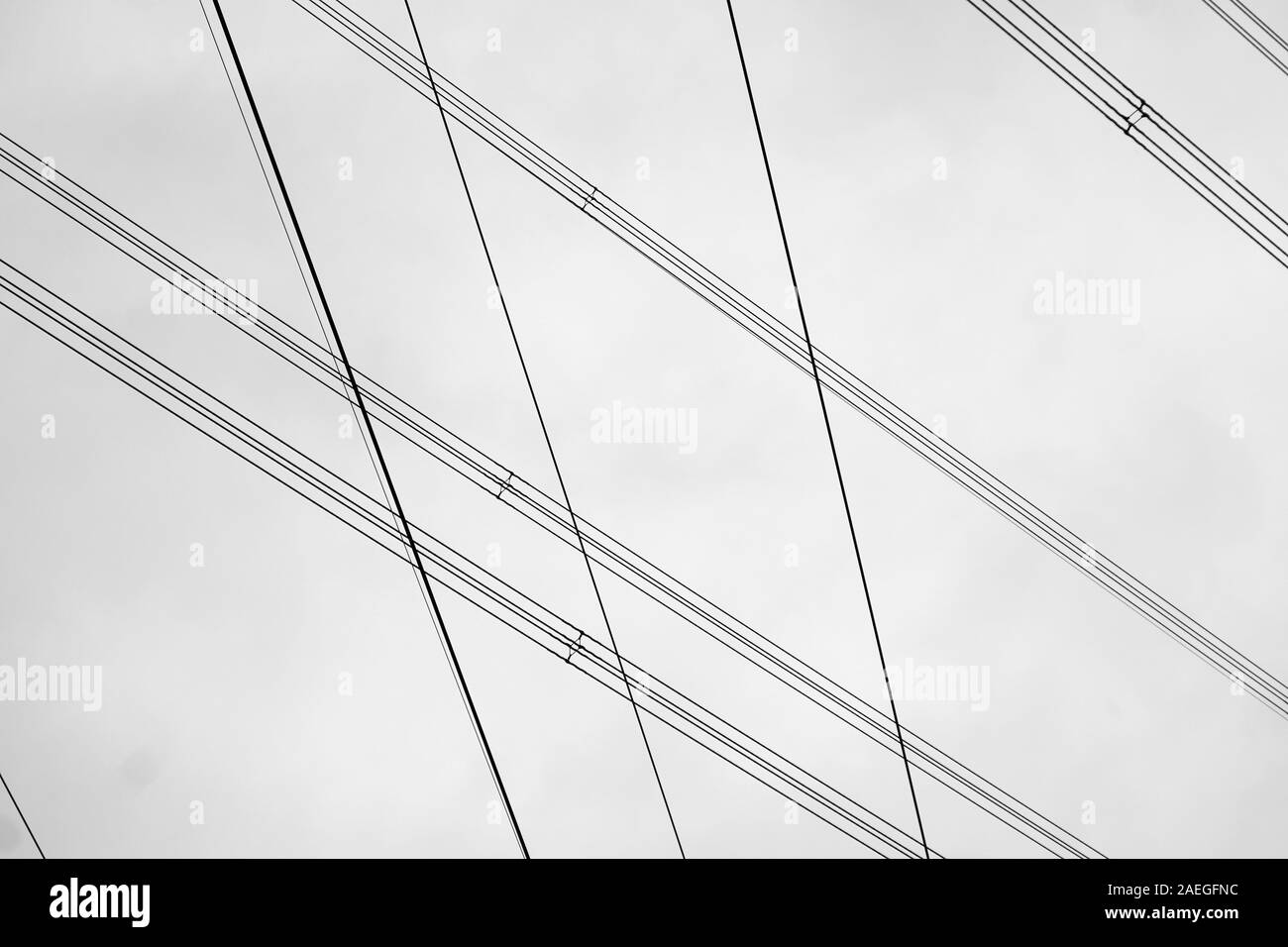 Power line crossing Black and White Stock Photos & Images - Alamy