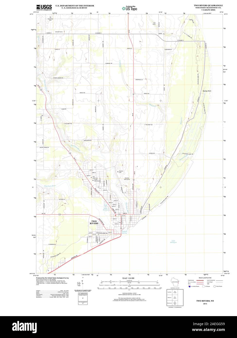 Two rivers wi hi-res stock photography and images - Alamy