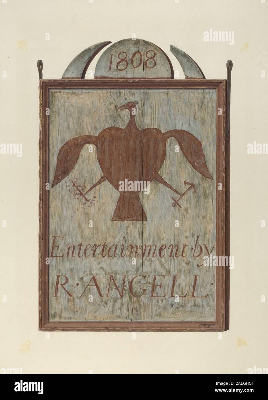 John Matulis, R Angell's Tavern Sign, c 1939 R. Angell's Tavern Sign ...
