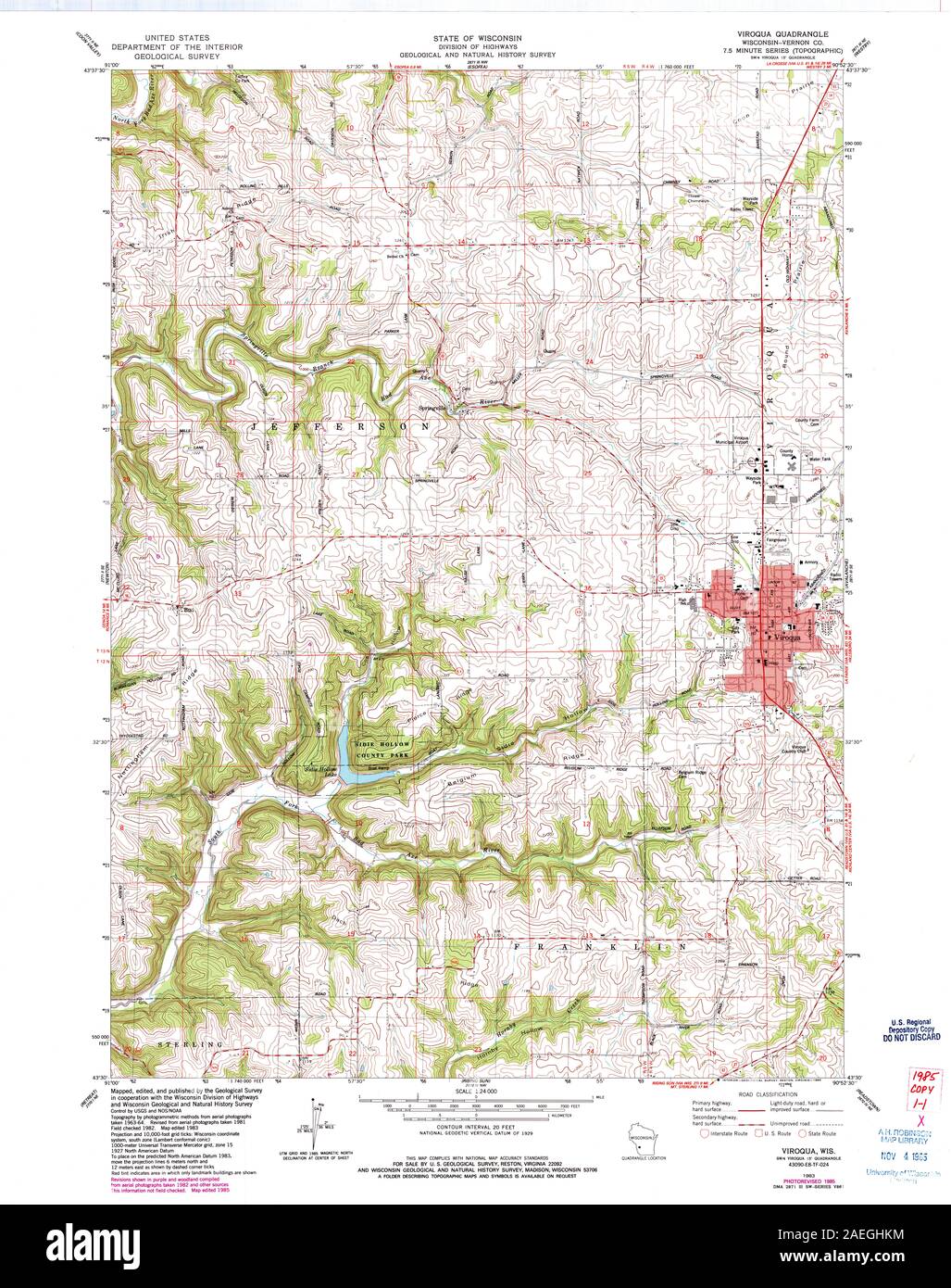 Map of viroqua hi-res stock photography and images - Alamy