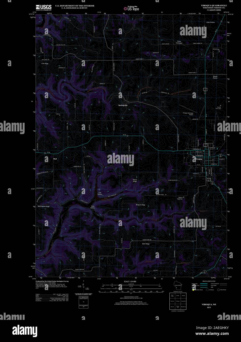 Viroqua map hi-res stock photography and images - Alamy