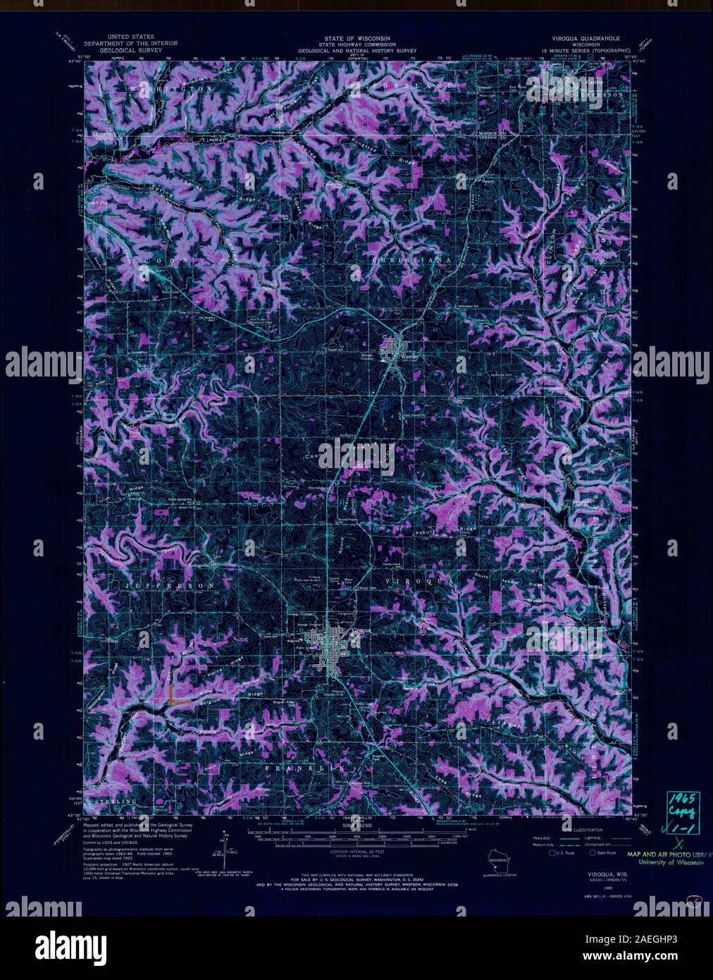 Viroqua map hi-res stock photography and images - Alamy