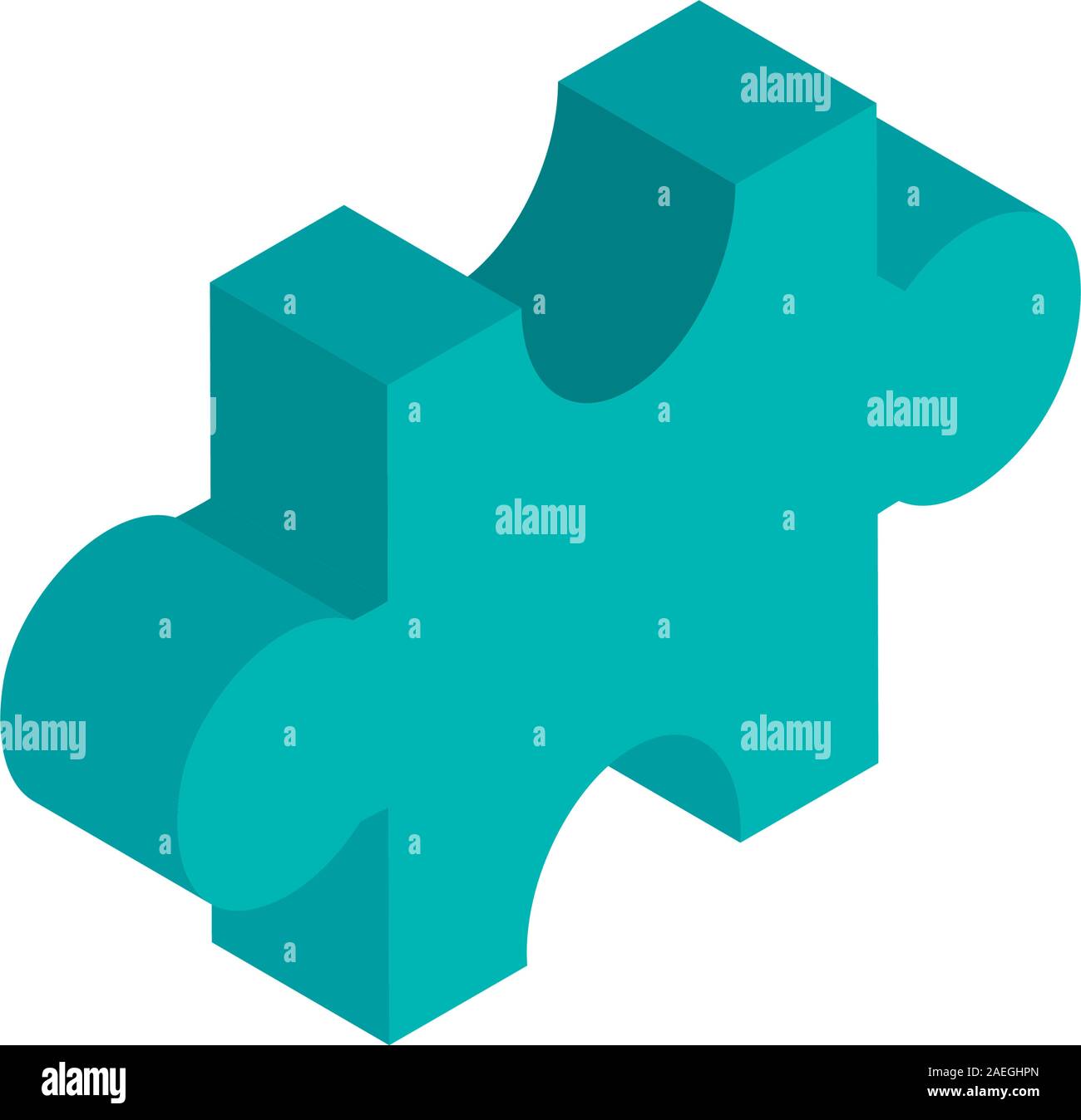 puzzle strategy advertising commerce marketing icon isometric vector ...