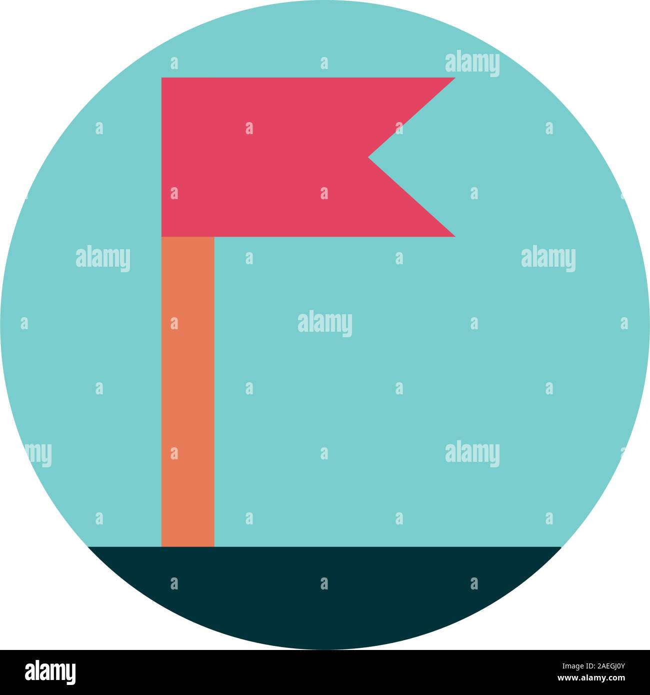 digital marketing red flag symbol vector illustration Stock Vector ...