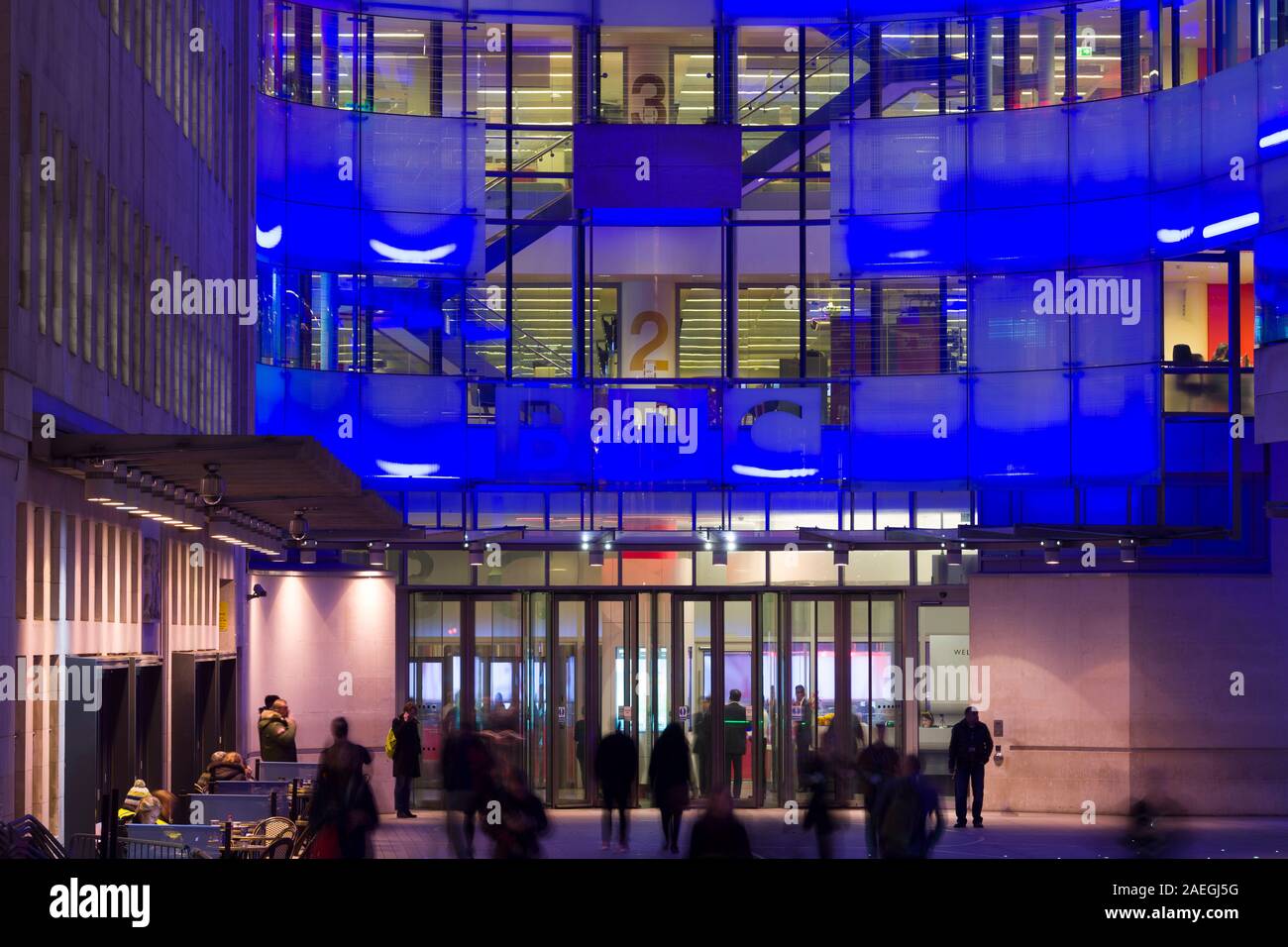 Broadcasting House, the headquarters of the BBC, in Portland Place and ...