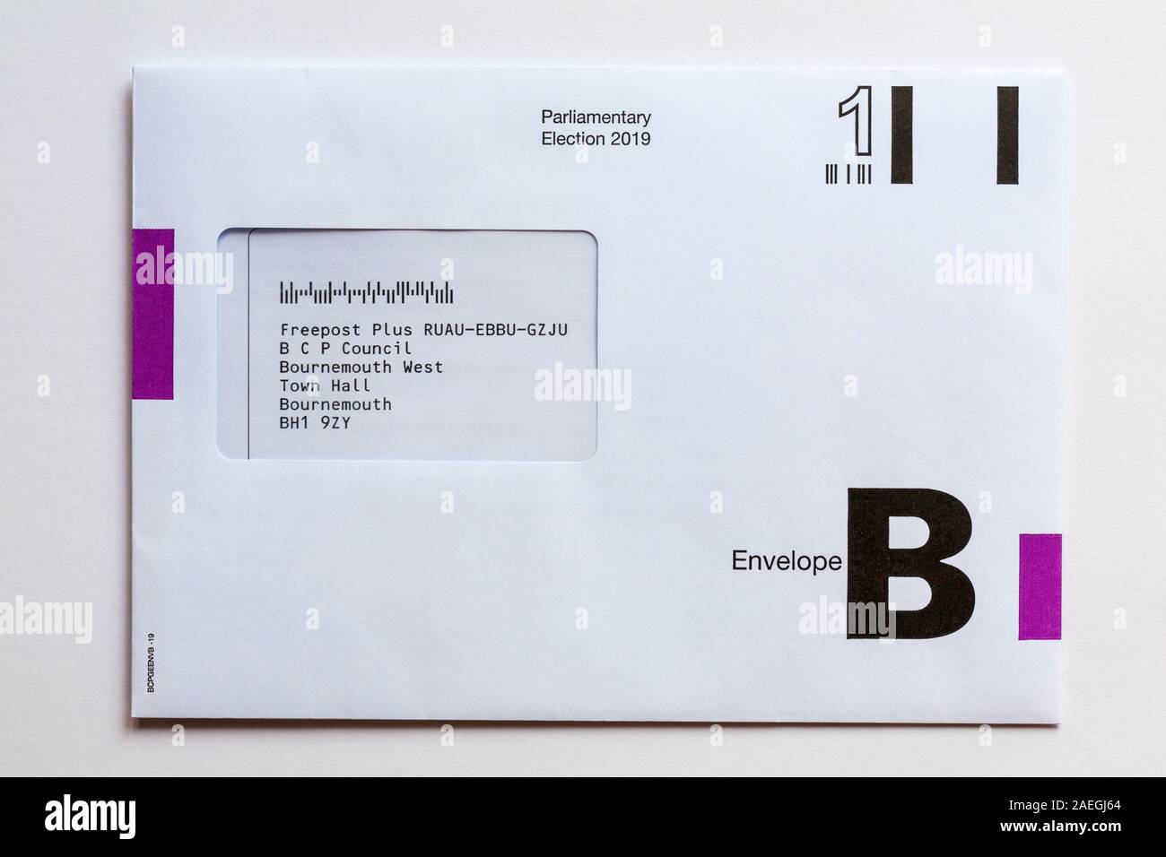 Completed ballot paper in envelope b hi-res stock photography and ...
