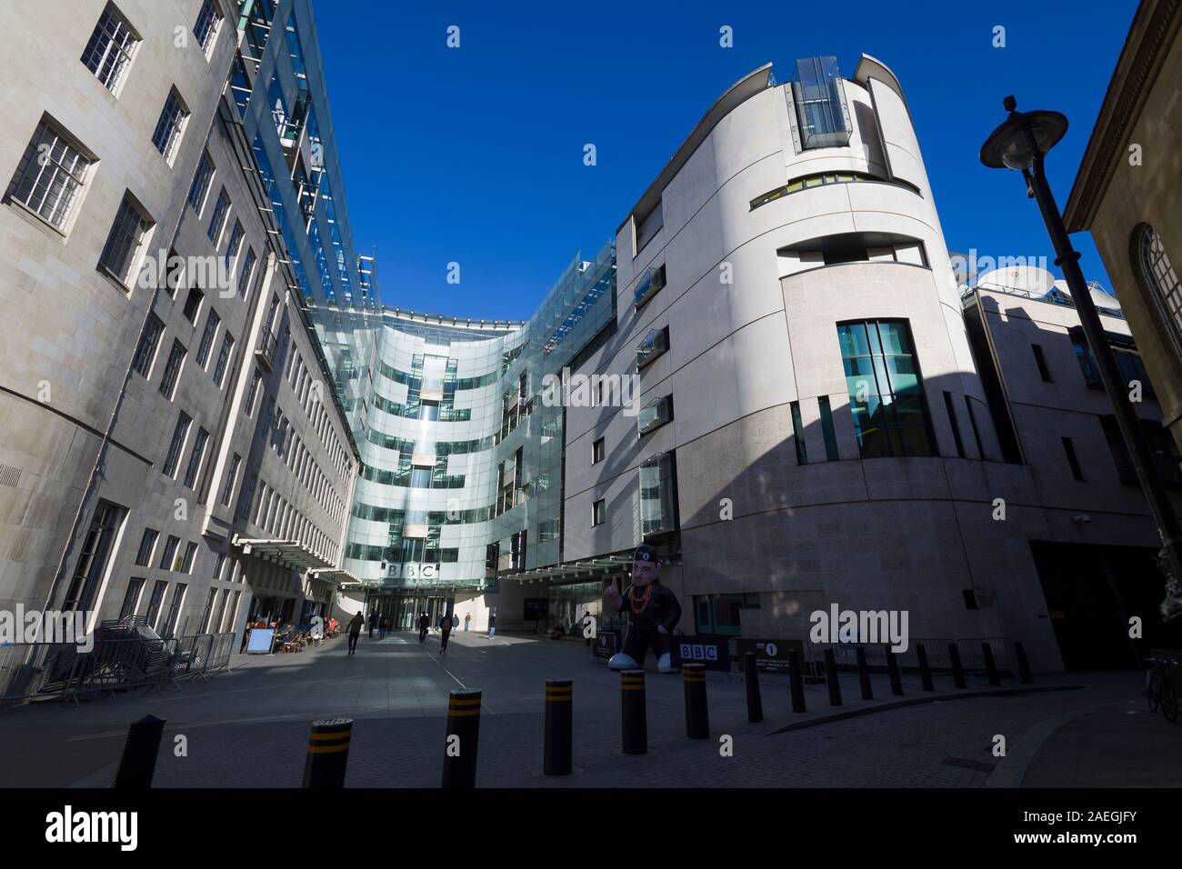 Broadcasting House, the headquarters of the BBC, in Portland Place and ...