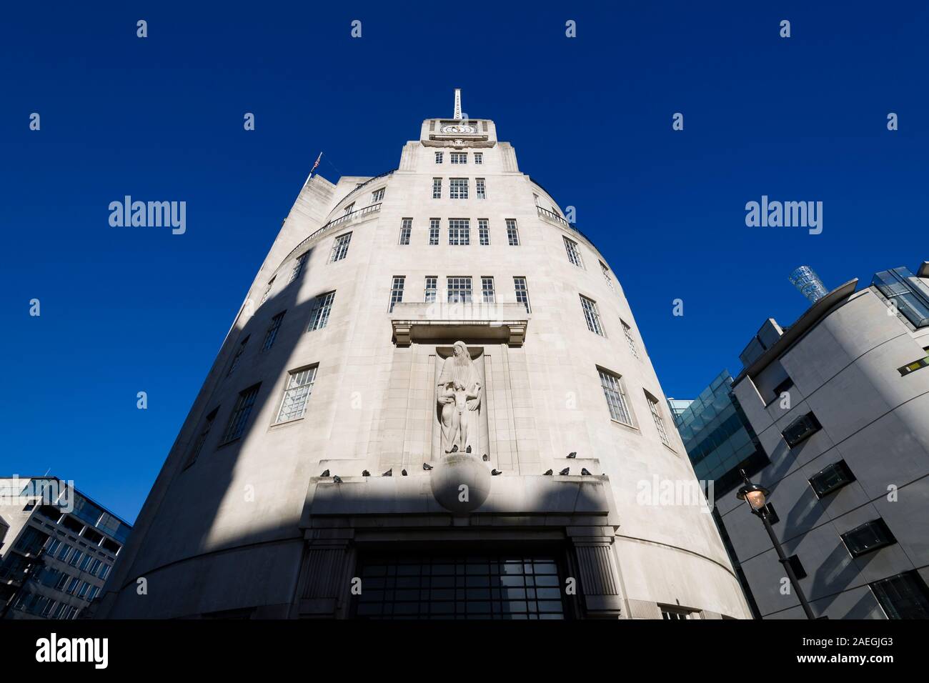Broadcasting House, the headquarters of the BBC, in Portland Place and ...