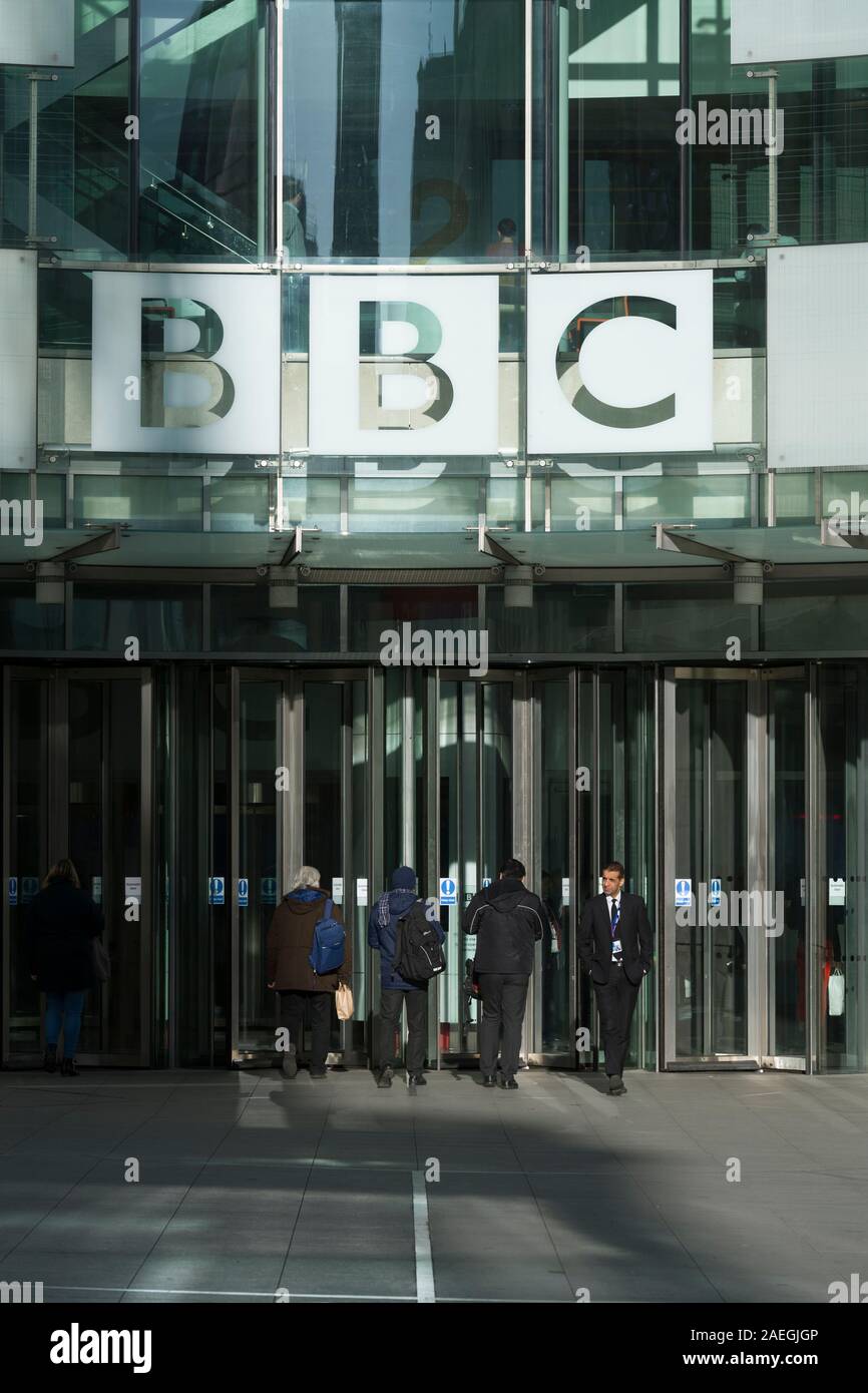 Broadcasting House, the headquarters of the BBC, in Portland Place and ...