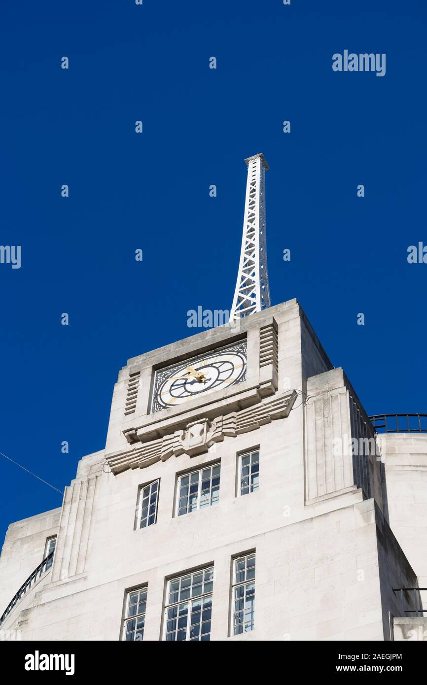 Broadcasting House, the headquarters of the BBC, in Portland Place and ...