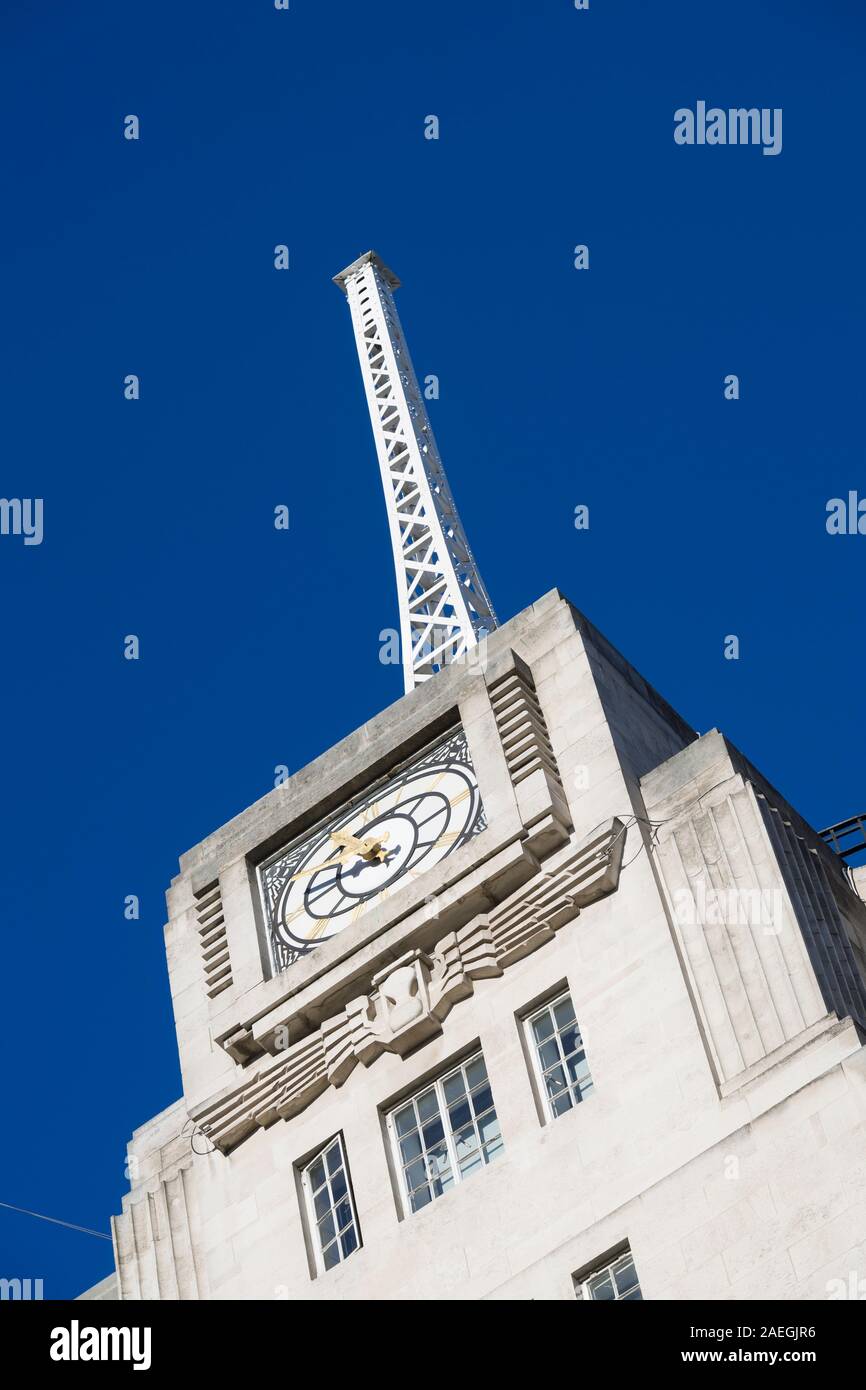 Broadcasting House, the headquarters of the BBC, in Portland Place and ...