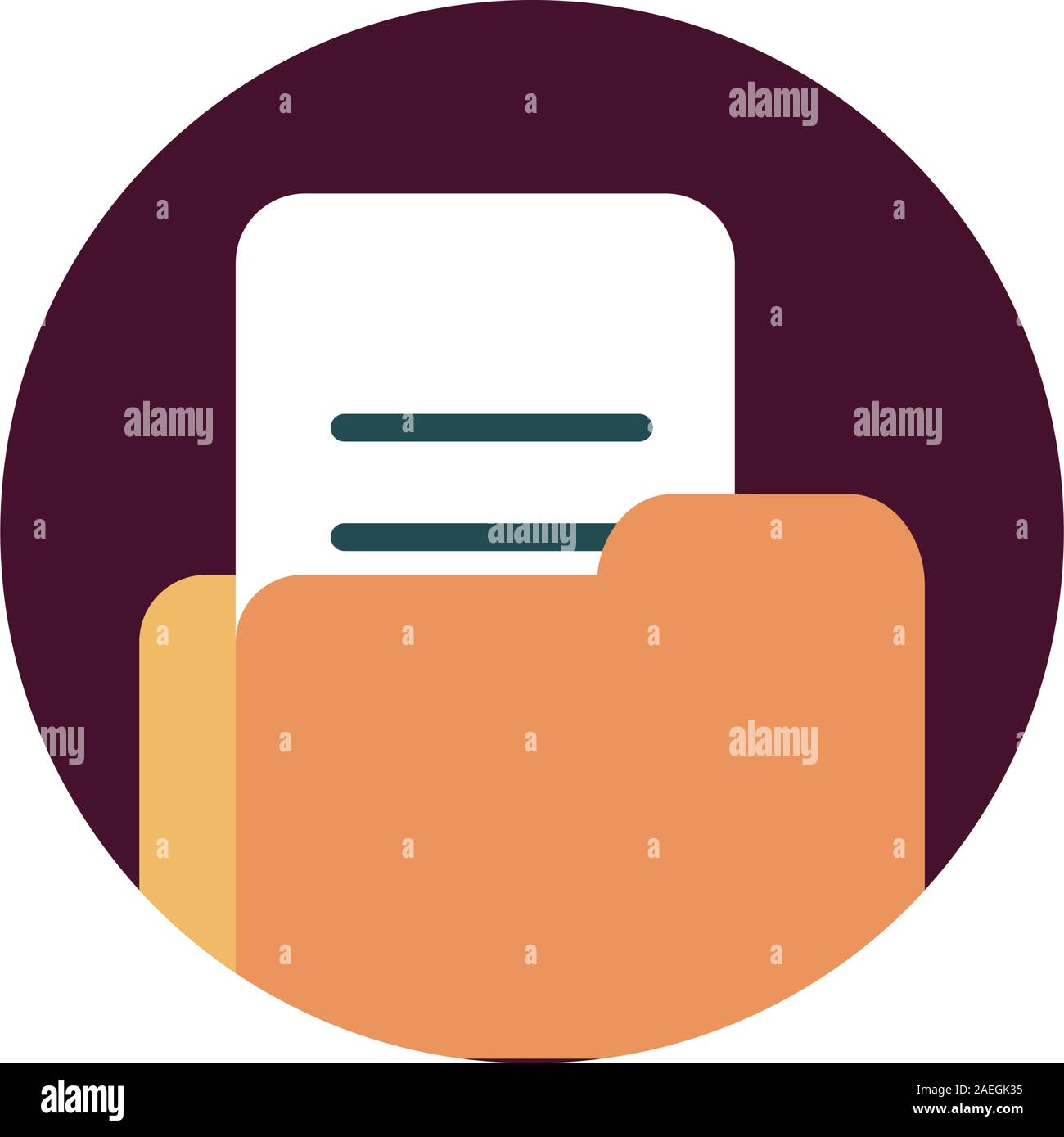 digital marketing folder file document archive vector illustration ...