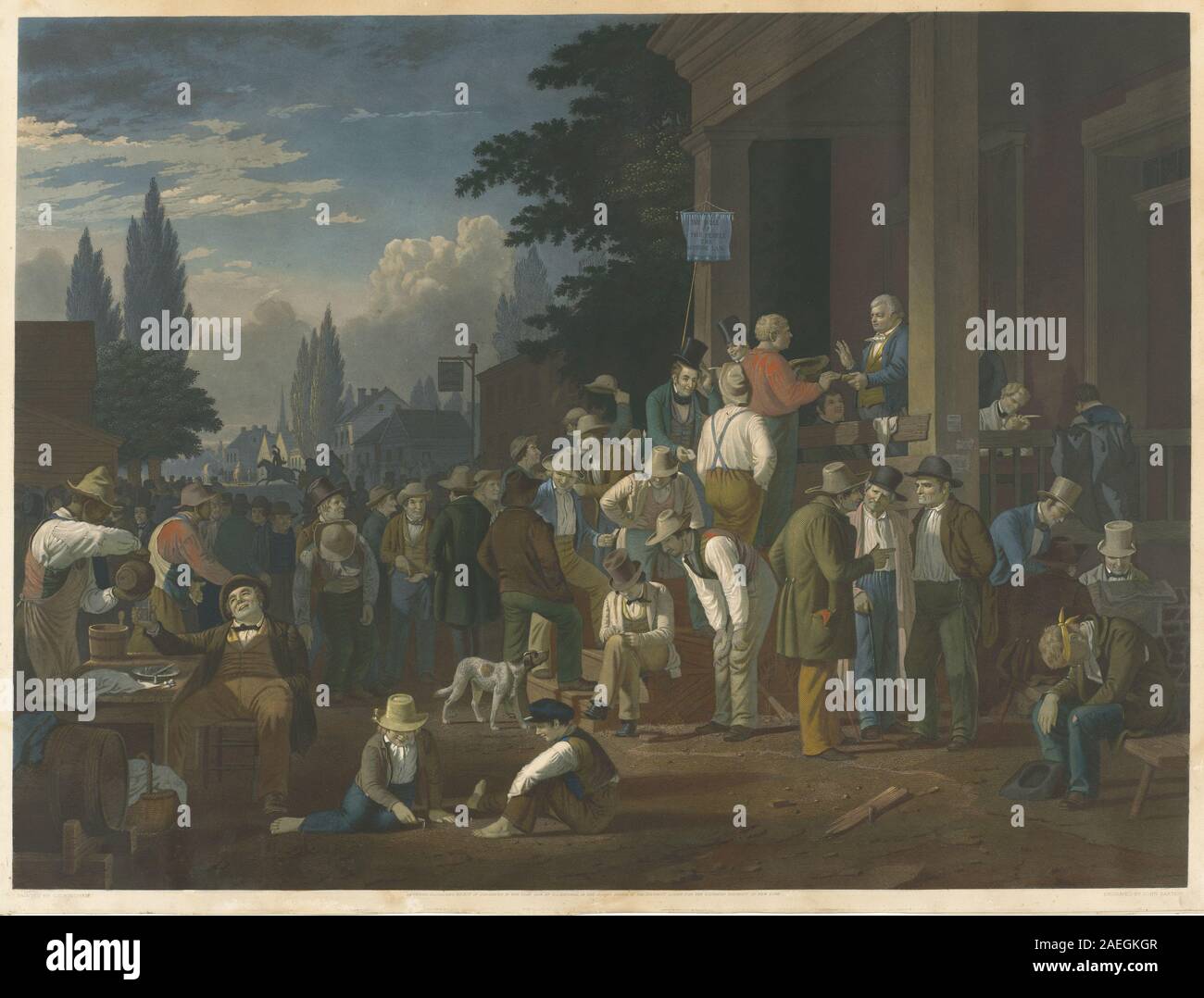 John Sartain after George Caleb Bingham, The County Election, 1854 The ...