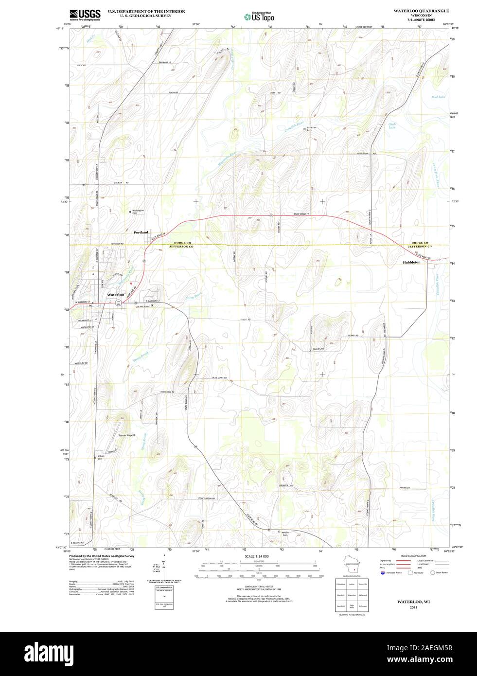 Map of waterloo Cut Out Stock Images & Pictures - Alamy