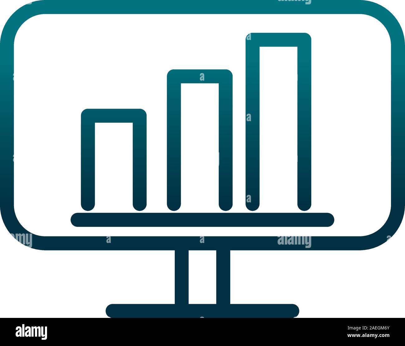 economy business computer report statistics diagram vector illustration ...