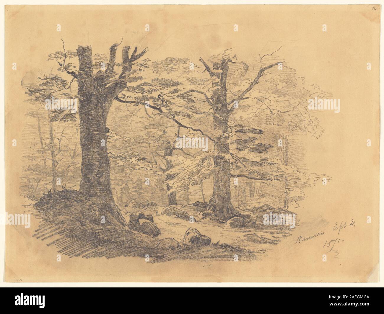 John Singer Sargent, Forest, Ramsau, Germany, 1871 Forest, Ramsau ...