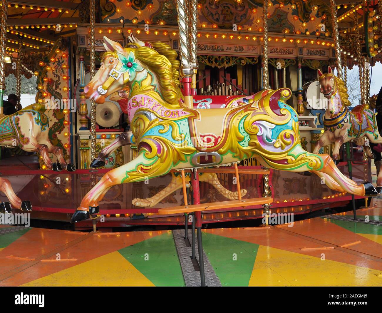 Close up of a carousel ride horse Stock Photo - Alamy