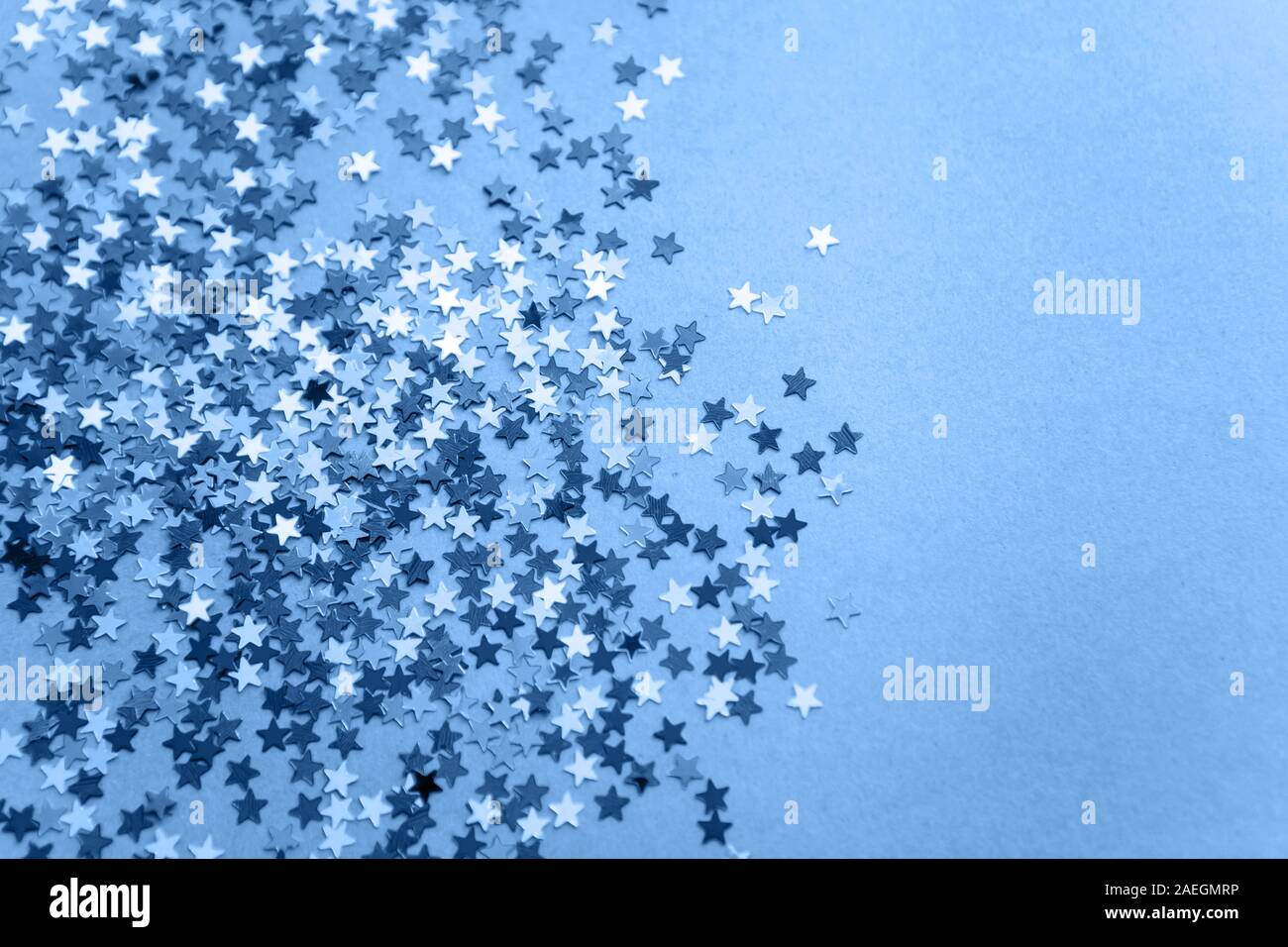 Abstract glowing stars background in classic blue color Stock Photo - Alamy