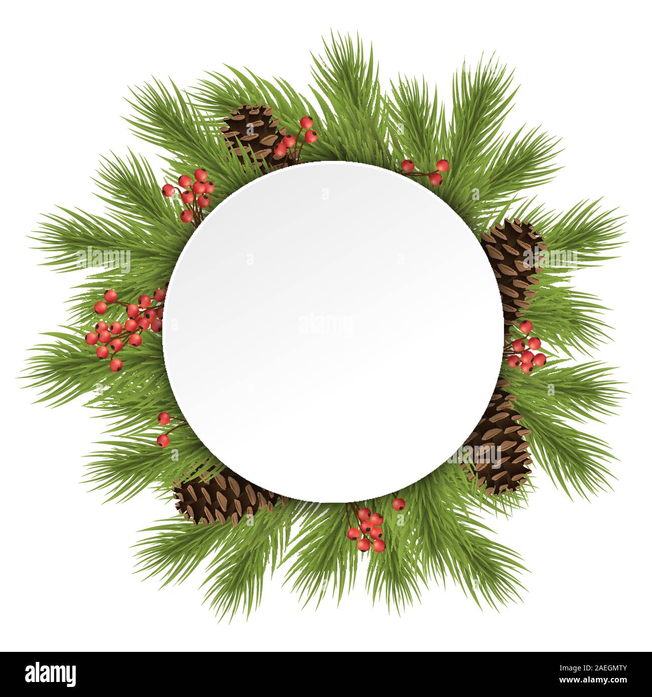 Christmas winter background branches Cut Out Stock Images & Pictures ...