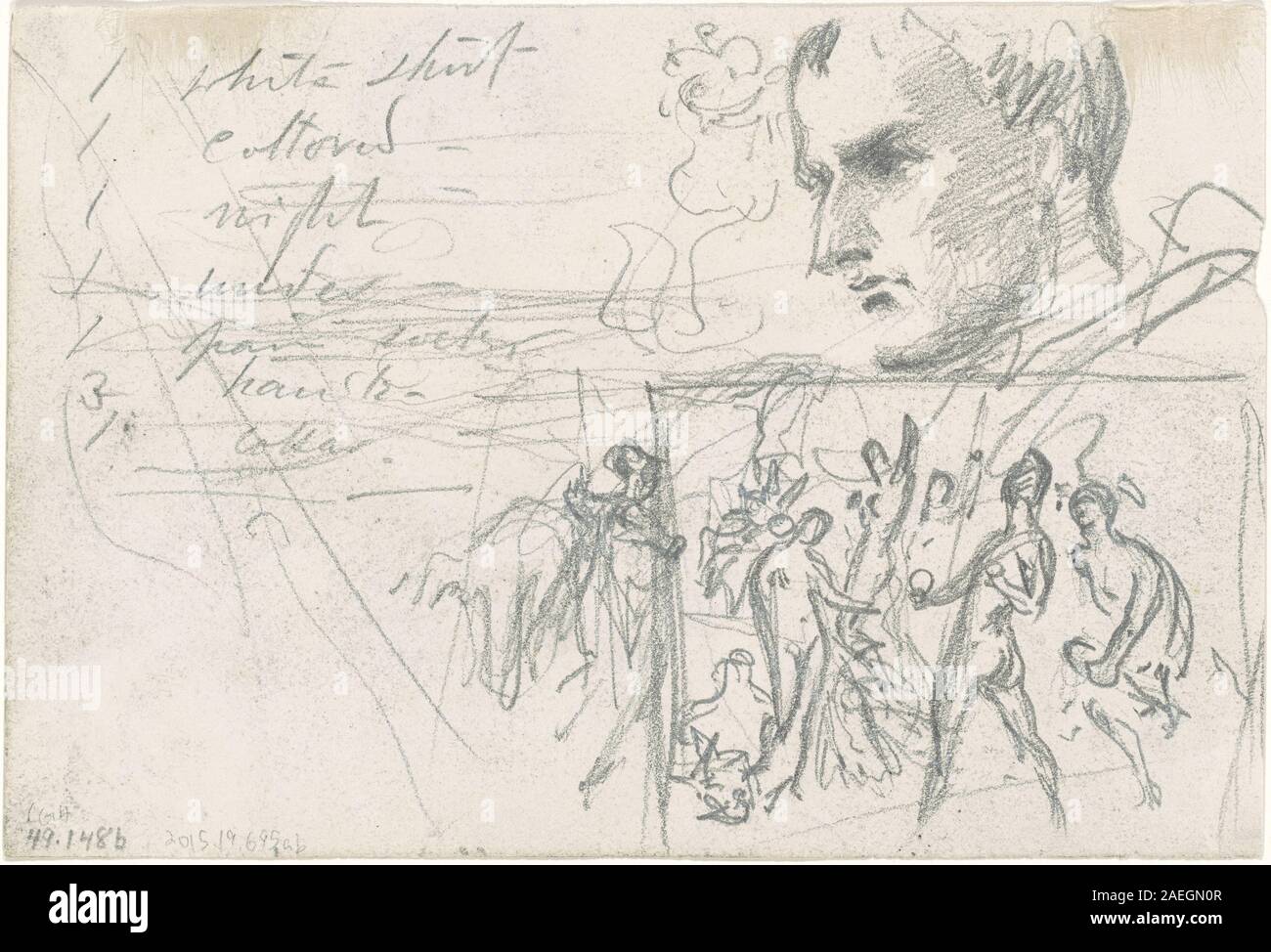 John Singer Sargent, Napoleonic Head and Judgment of Paris (verso), c ...