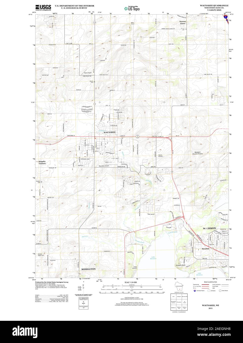 Map of waunakee Cut Out Stock Images & Pictures - Alamy