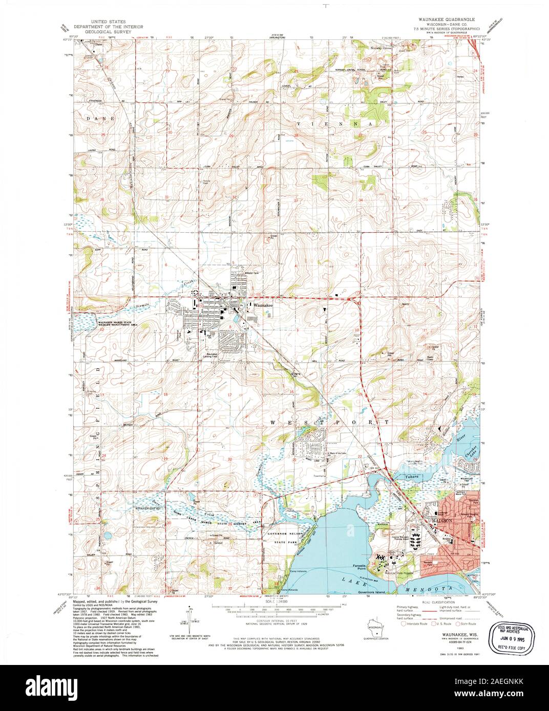 Map of waunakee hi-res stock photography and images - Alamy