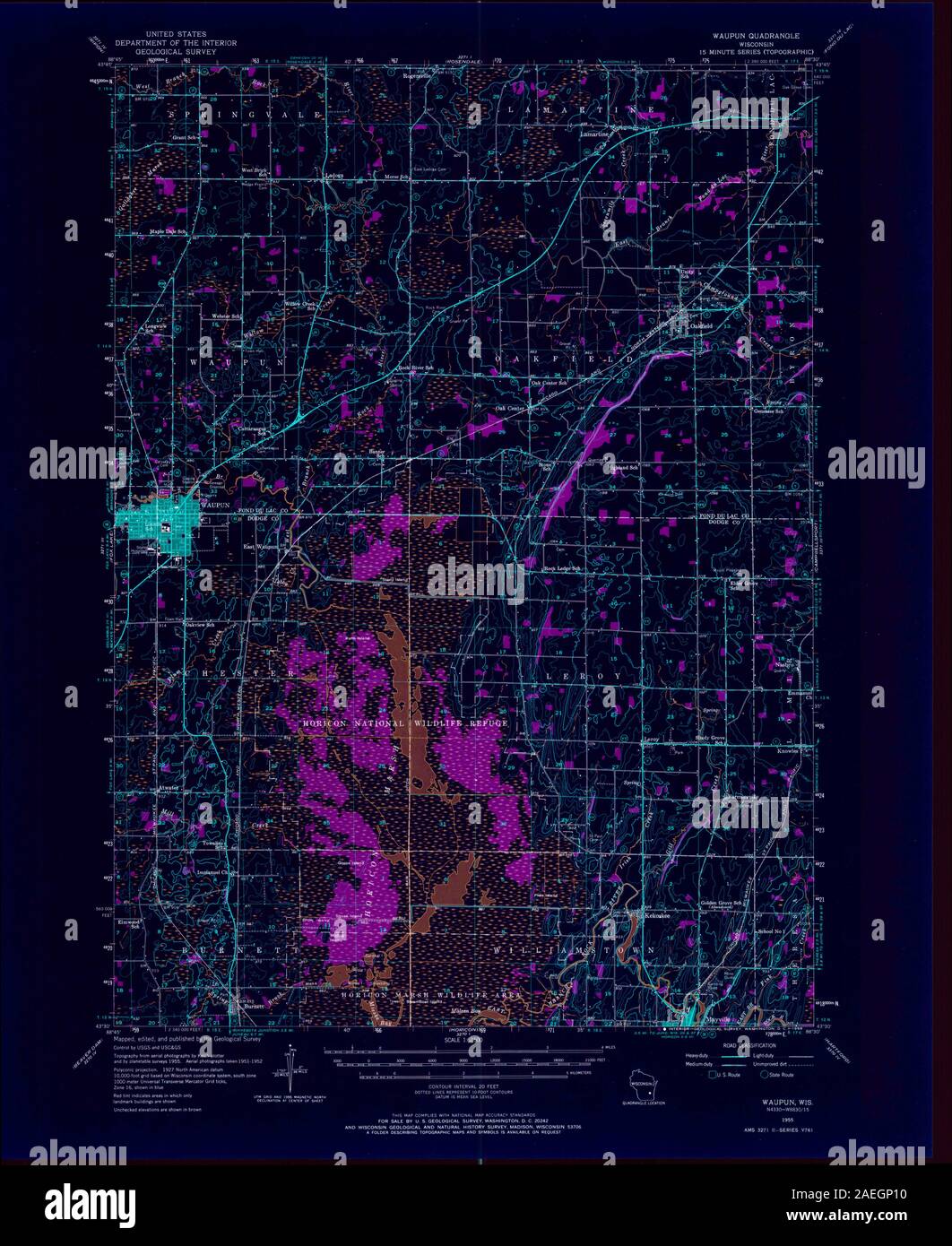 Map of waupun hi-res stock photography and images - Alamy