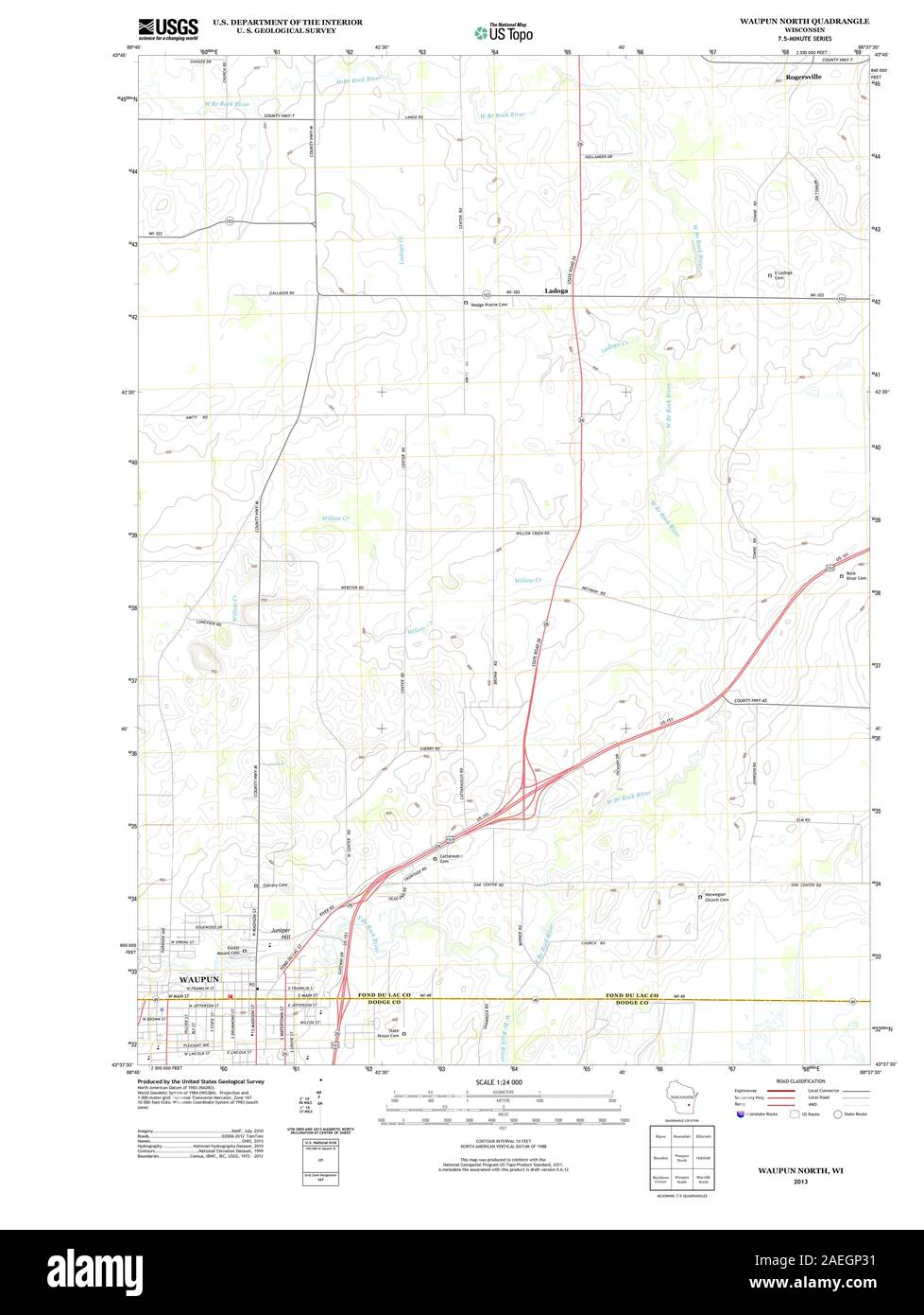 Map of waupun hi-res stock photography and images - Alamy