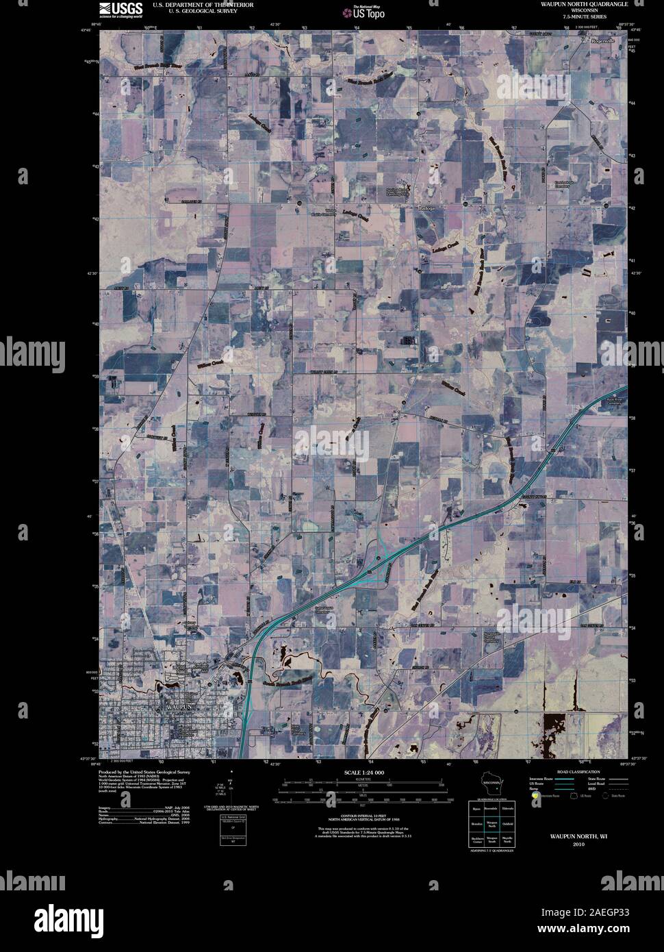 Map of waupun hi-res stock photography and images - Alamy