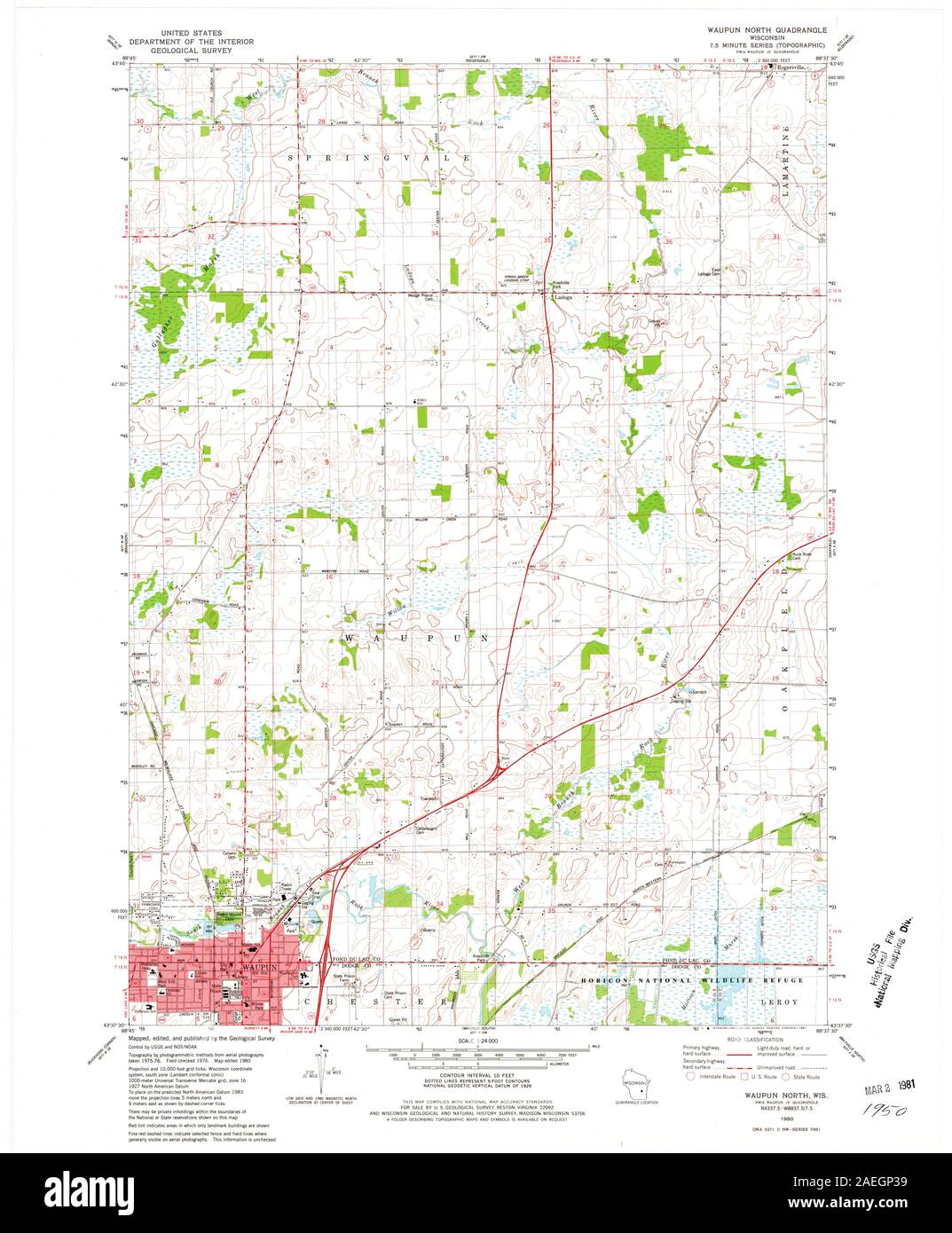 Map of waupun hi-res stock photography and images - Alamy