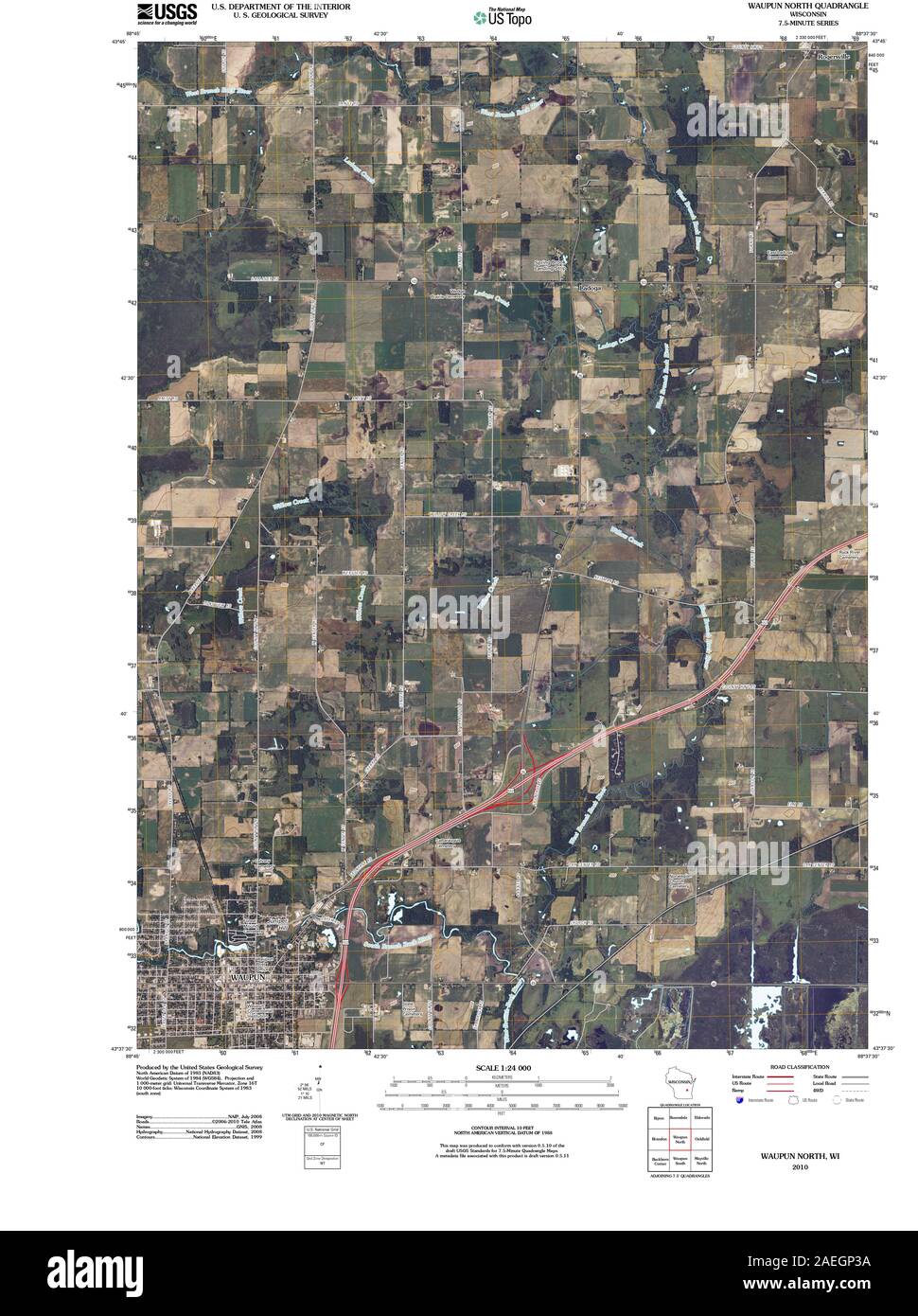 Map of waupun hi-res stock photography and images - Alamy