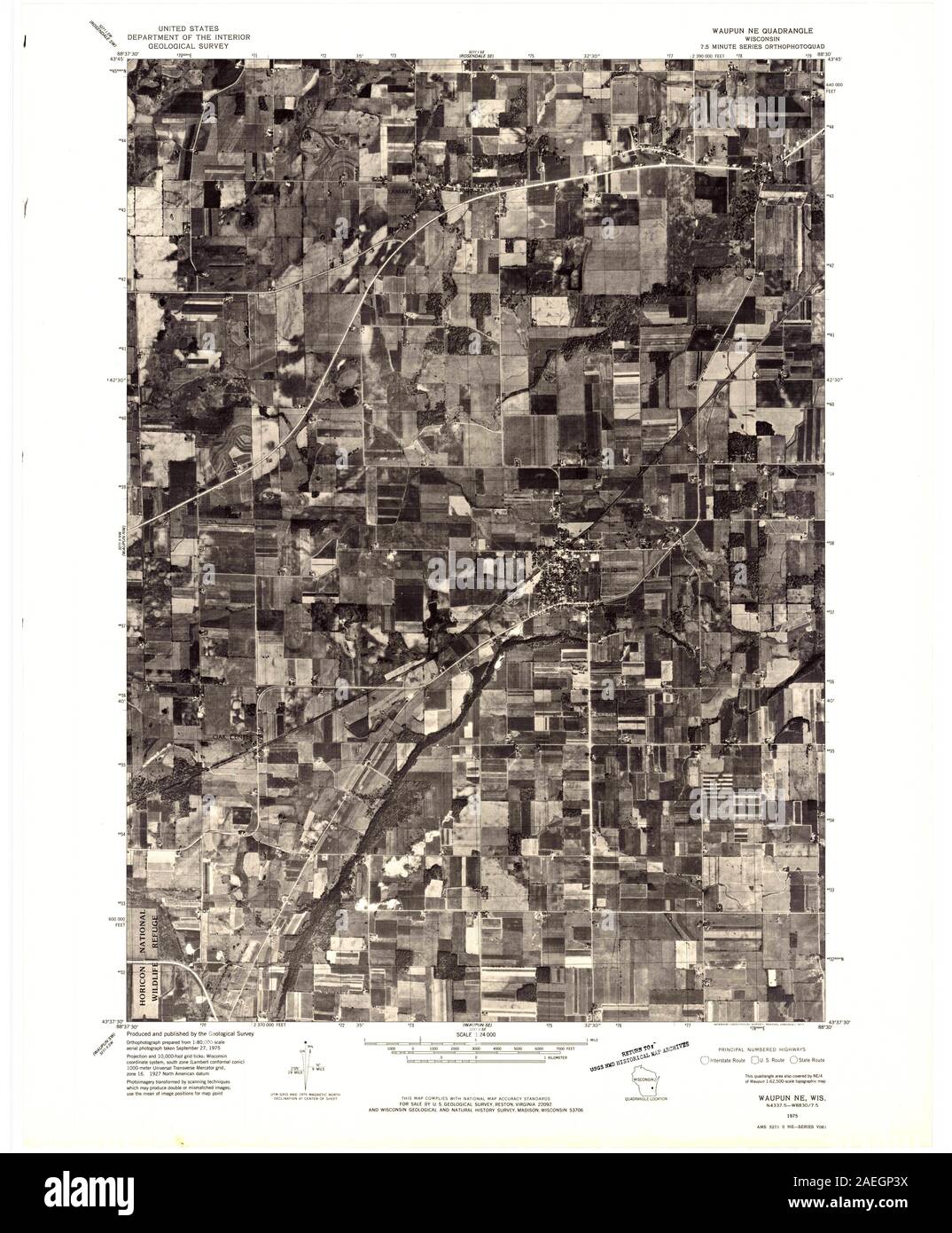 Waupun map Cut Out Stock Images & Pictures - Alamy