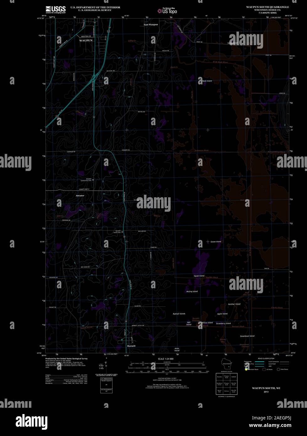 Map of waupun hi-res stock photography and images - Alamy
