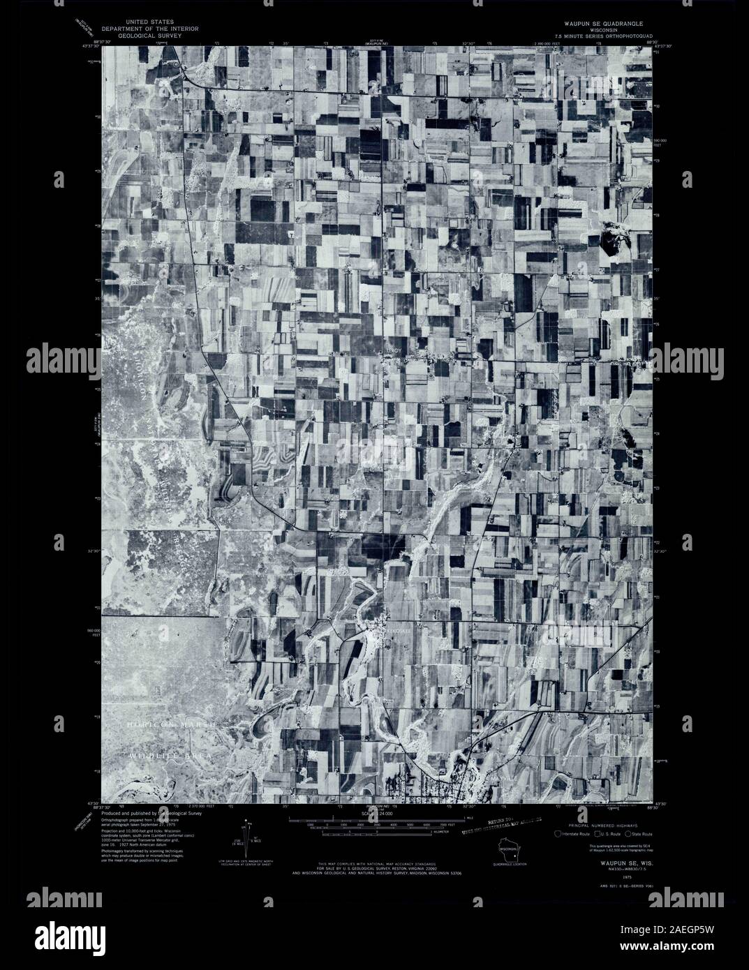 Map of waupun hi-res stock photography and images - Alamy