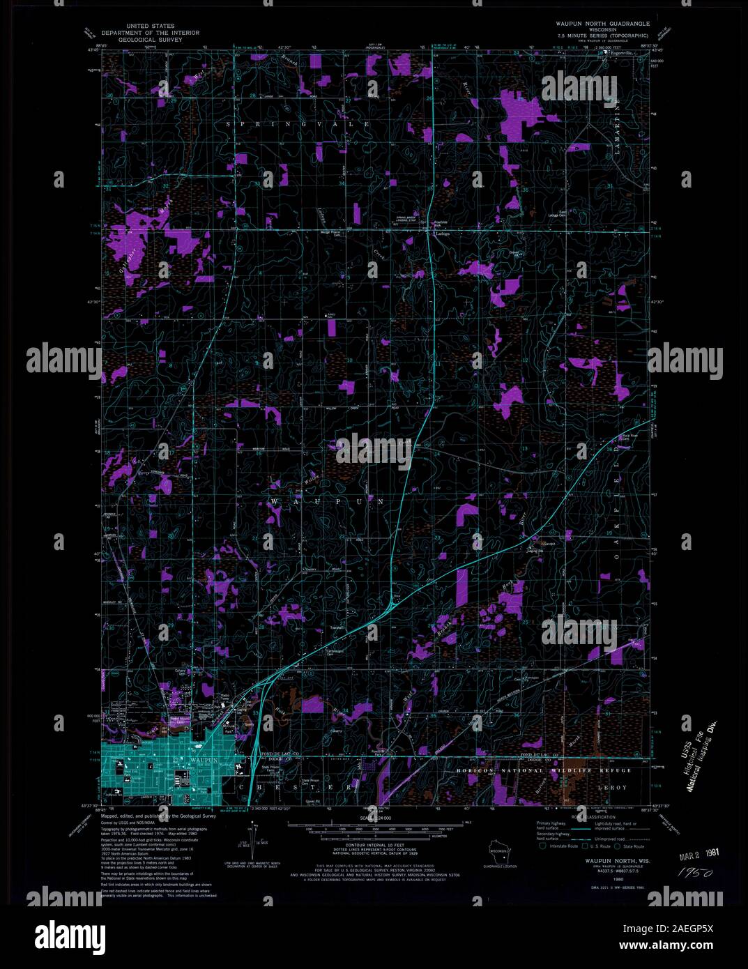 Map of waupun hi-res stock photography and images - Alamy