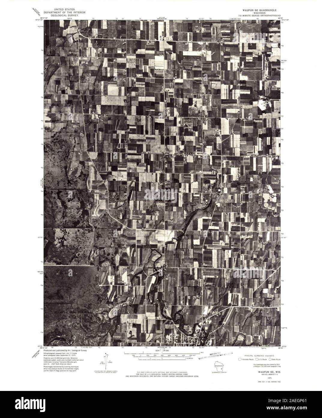 Map of waupun hi-res stock photography and images - Alamy