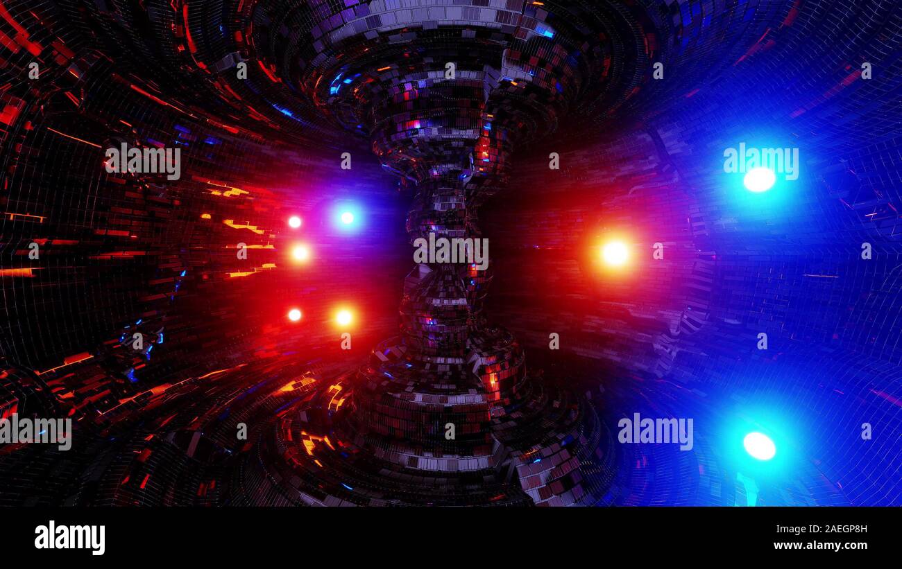 abstract nuclear reactor with glowing atom parrticles and nice ...