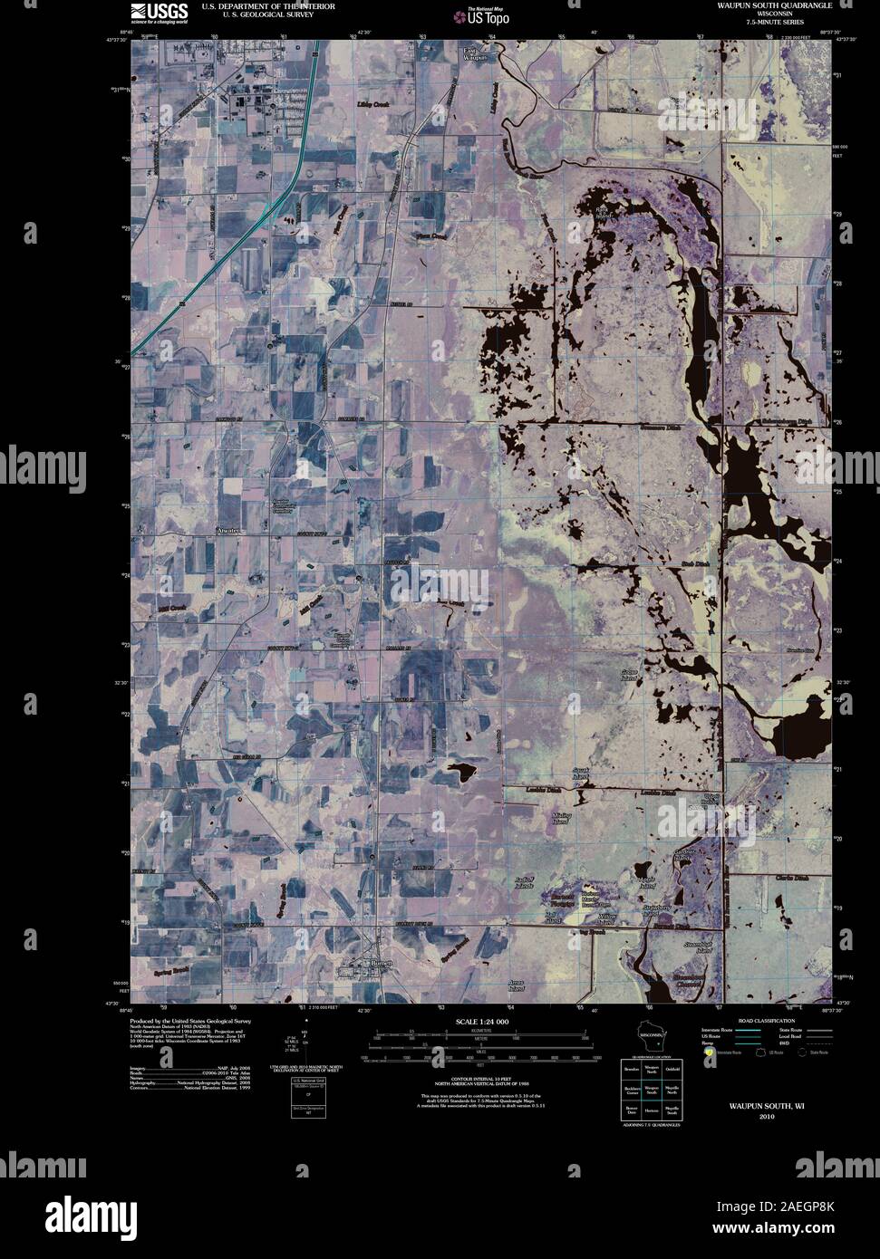 Map of waupun hi-res stock photography and images - Alamy
