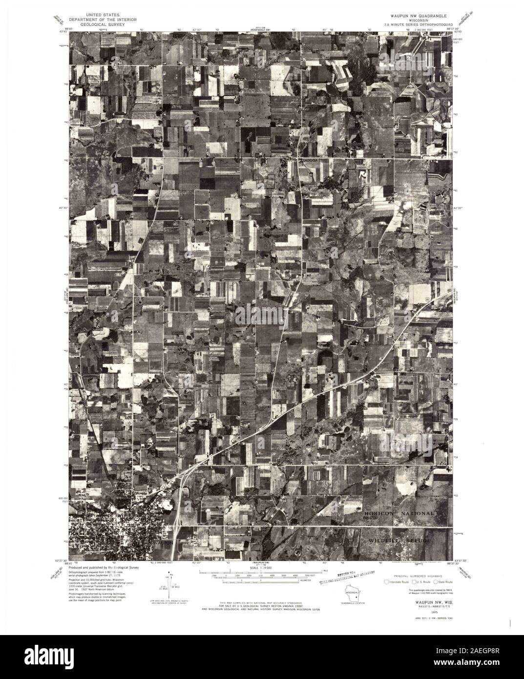 Map of waupun hi-res stock photography and images - Alamy