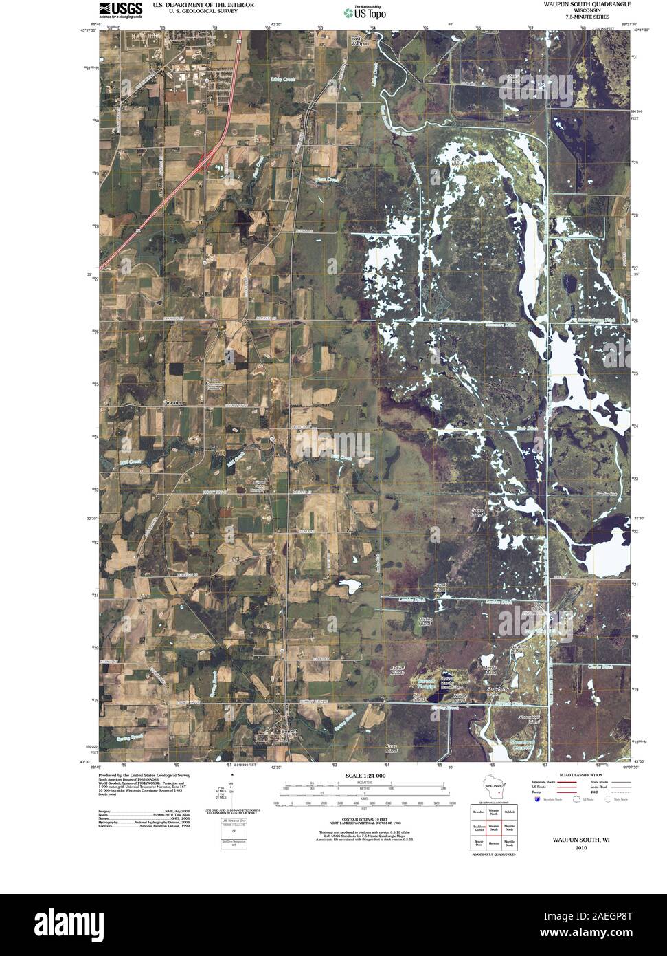 Map of waupun hi-res stock photography and images - Alamy