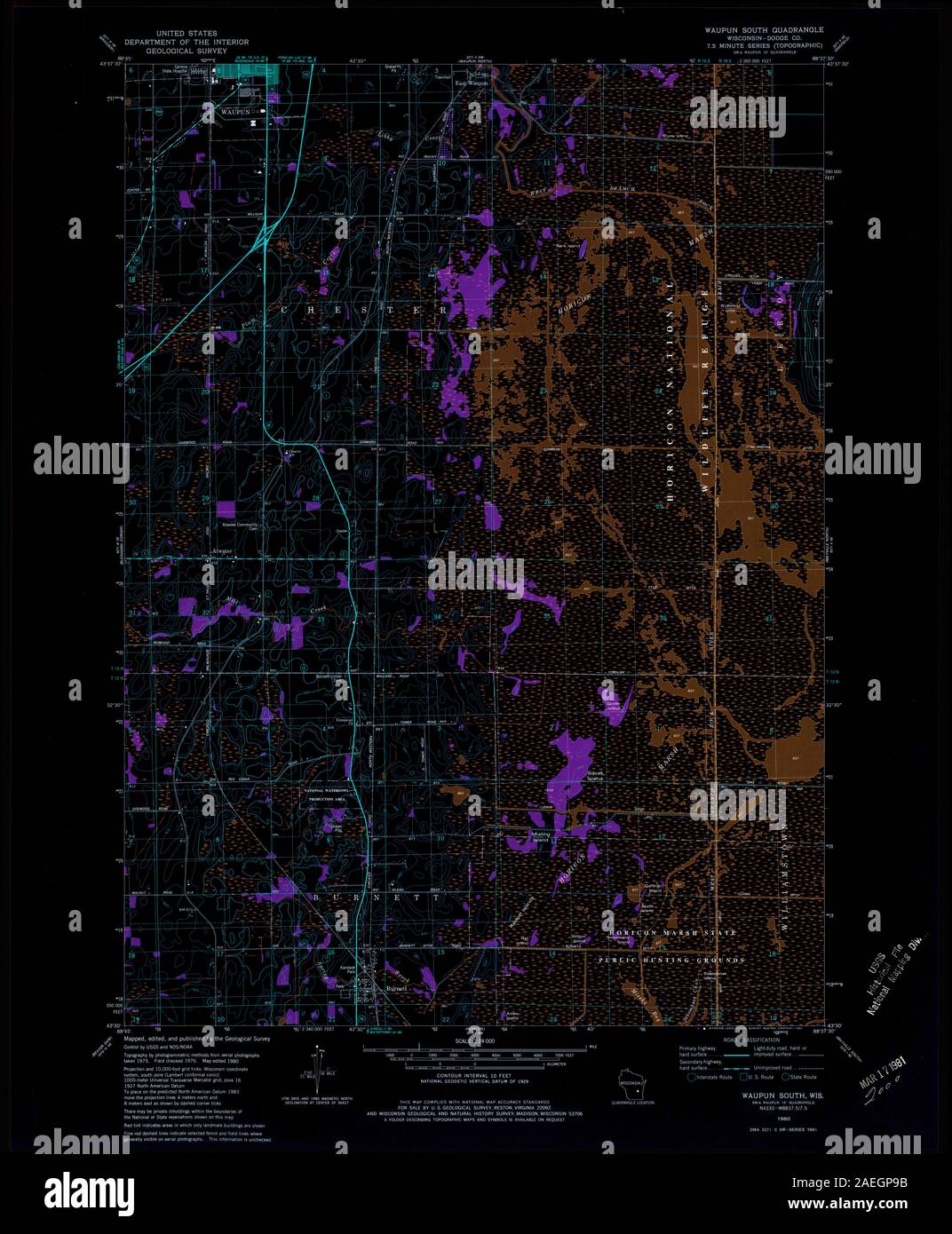 Map of waupun hi-res stock photography and images - Alamy
