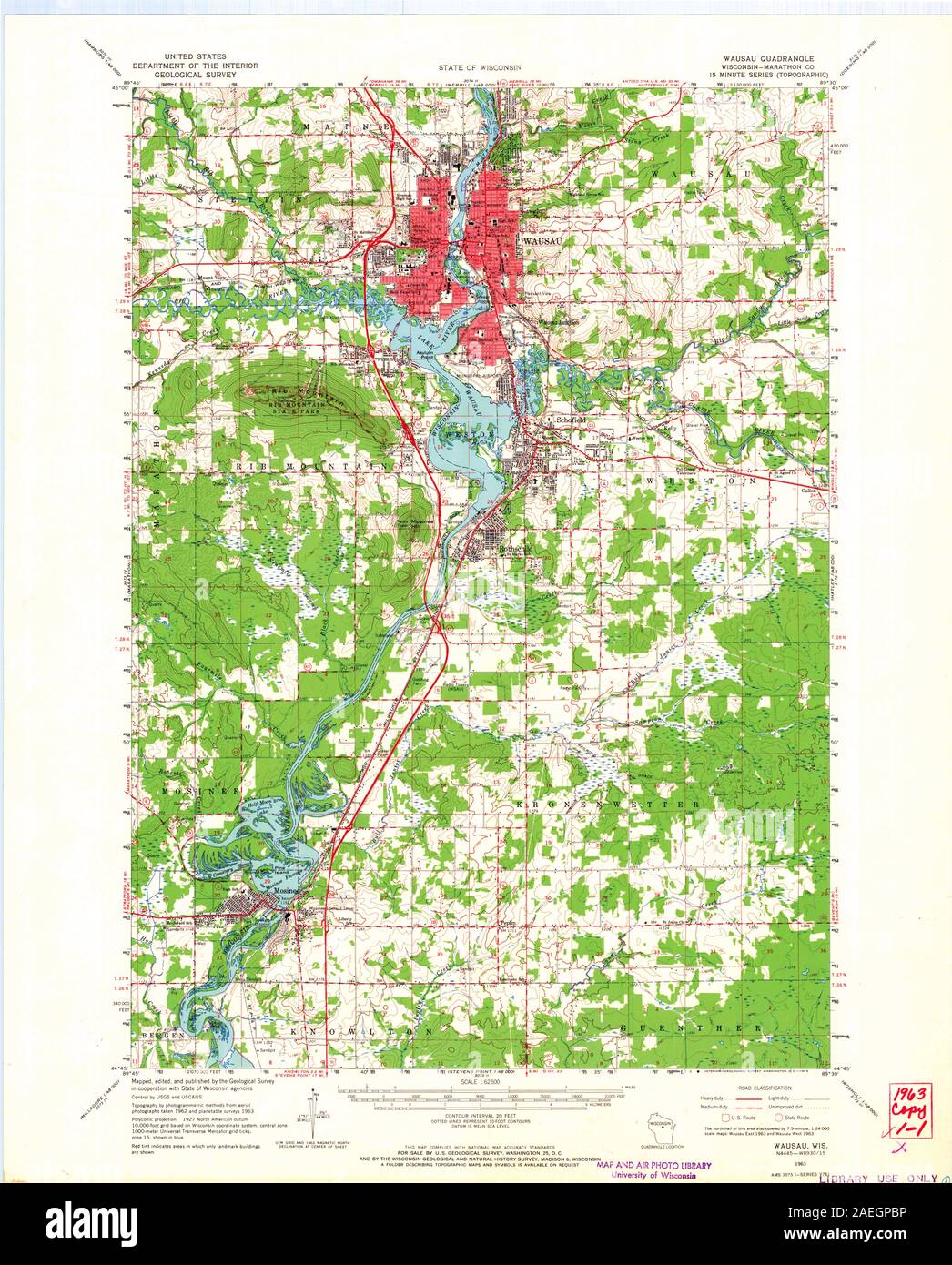 Map of wausau hi-res stock photography and images - Alamy