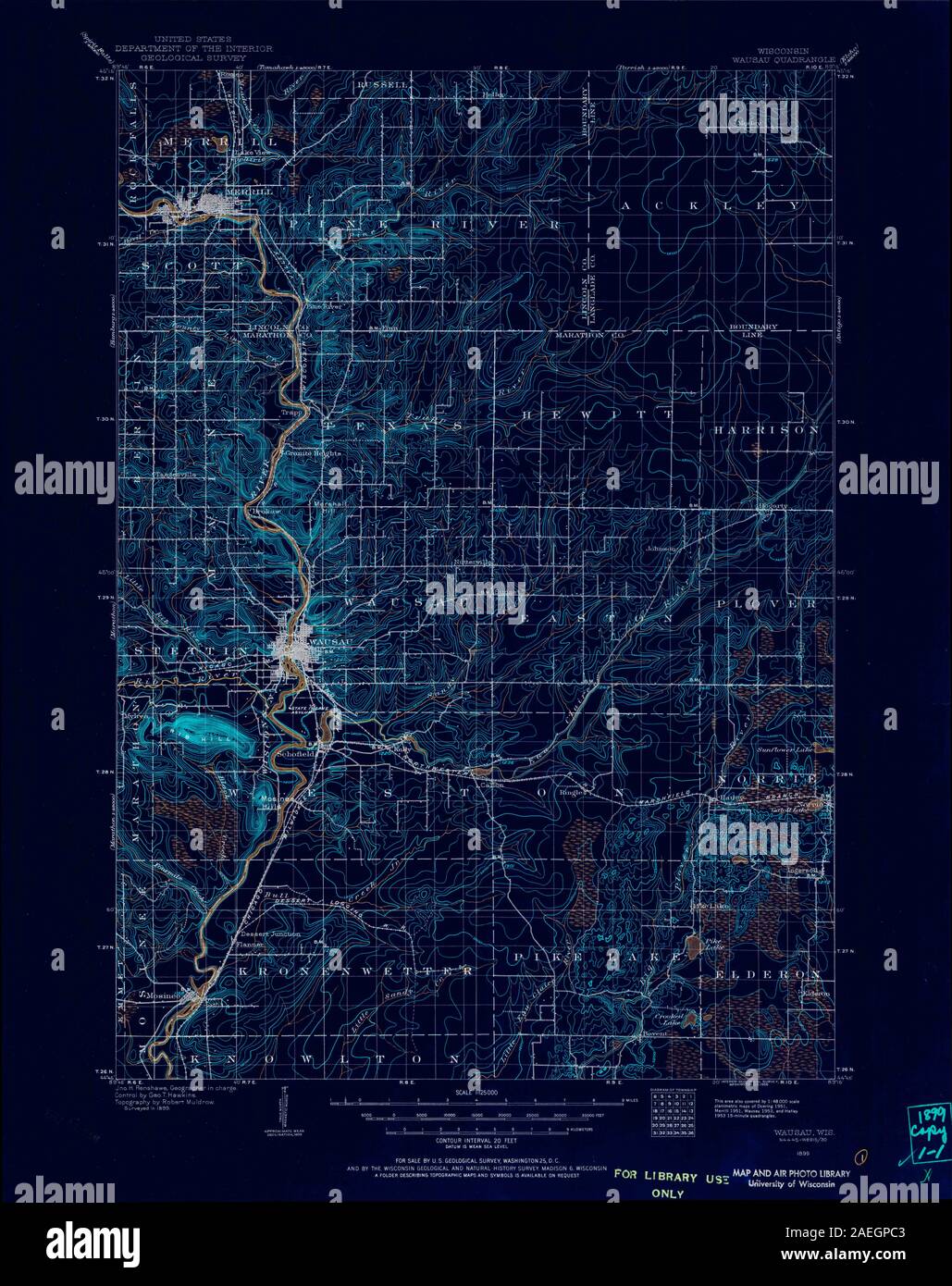 Map of wausau hi-res stock photography and images - Alamy