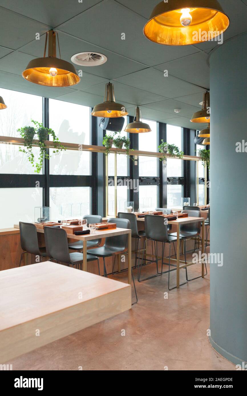 interior of the restaurant wolf atelier, amsterdam the netherlands ...