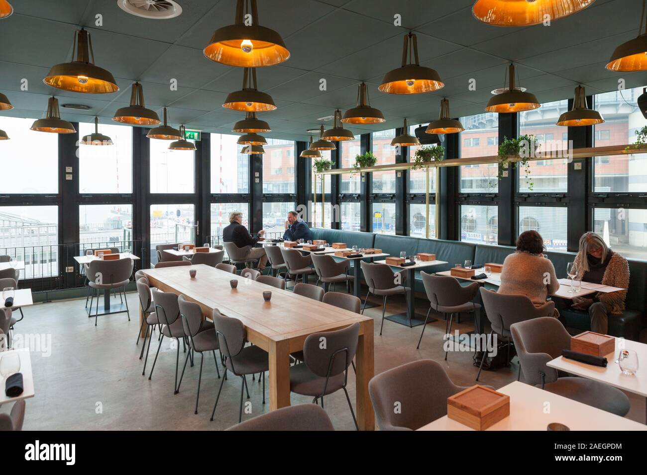 interior of the restaurant wolf atelier, amsterdam the netherlands ...