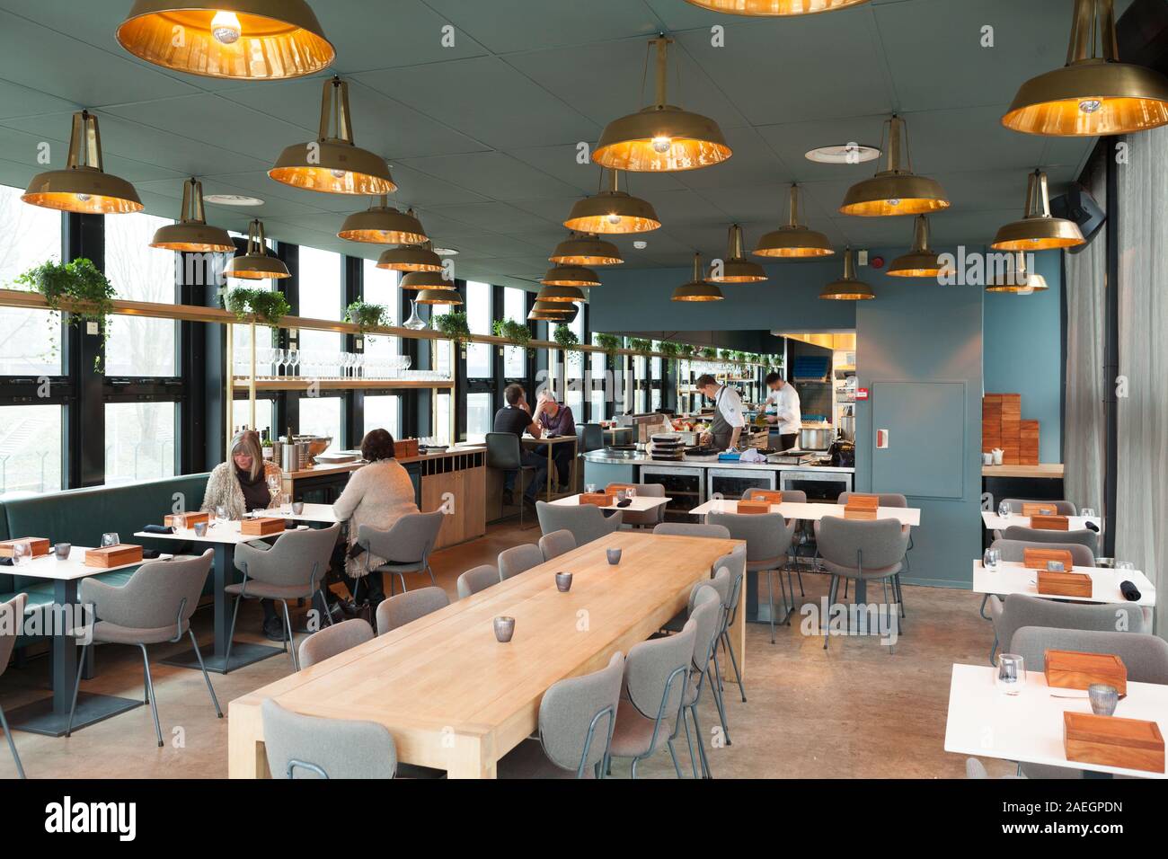 interior of the restaurant wolf atelier, amsterdam the netherlands ...