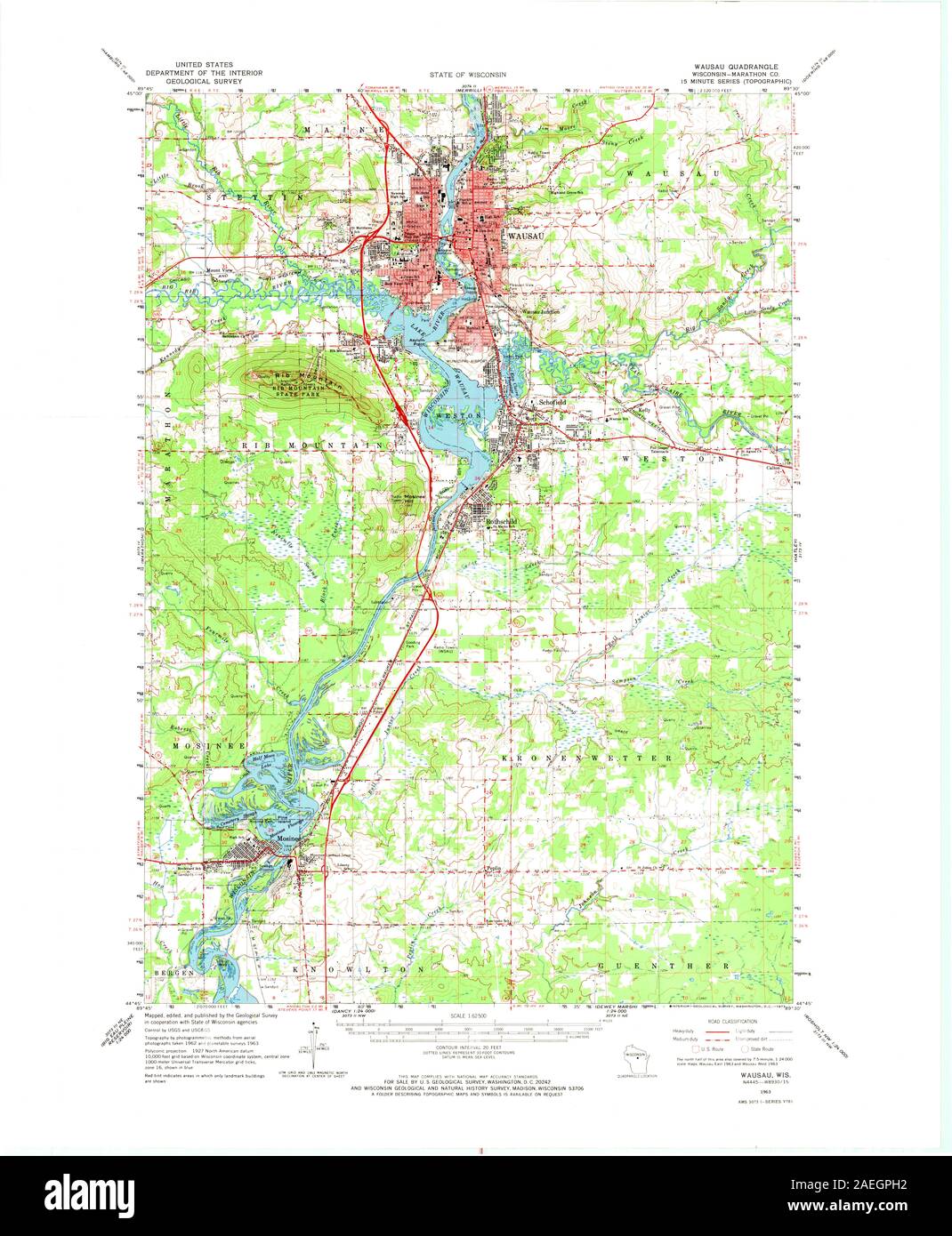 Map of wausau hi-res stock photography and images - Alamy