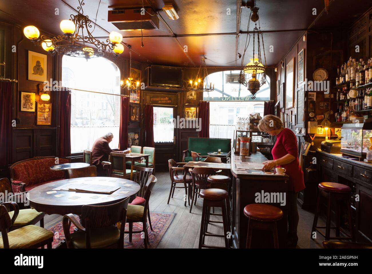 Cafe Welling, Brown cafe, Amsterdam Stock Photo - Alamy