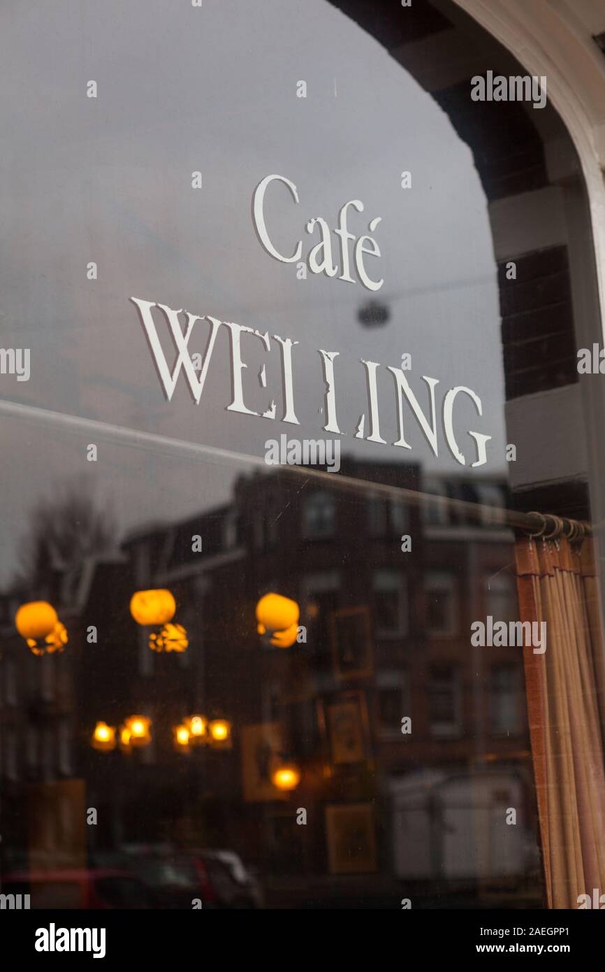 Cafe Welling, Brown cafe, Amsterdam Stock Photo - Alamy