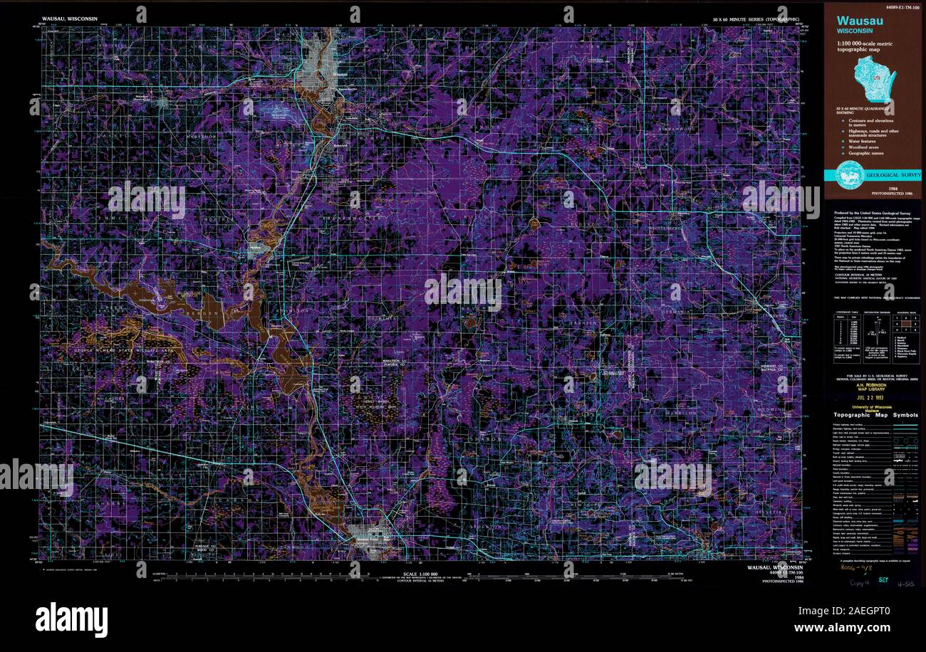 Map of wausau hi-res stock photography and images - Alamy